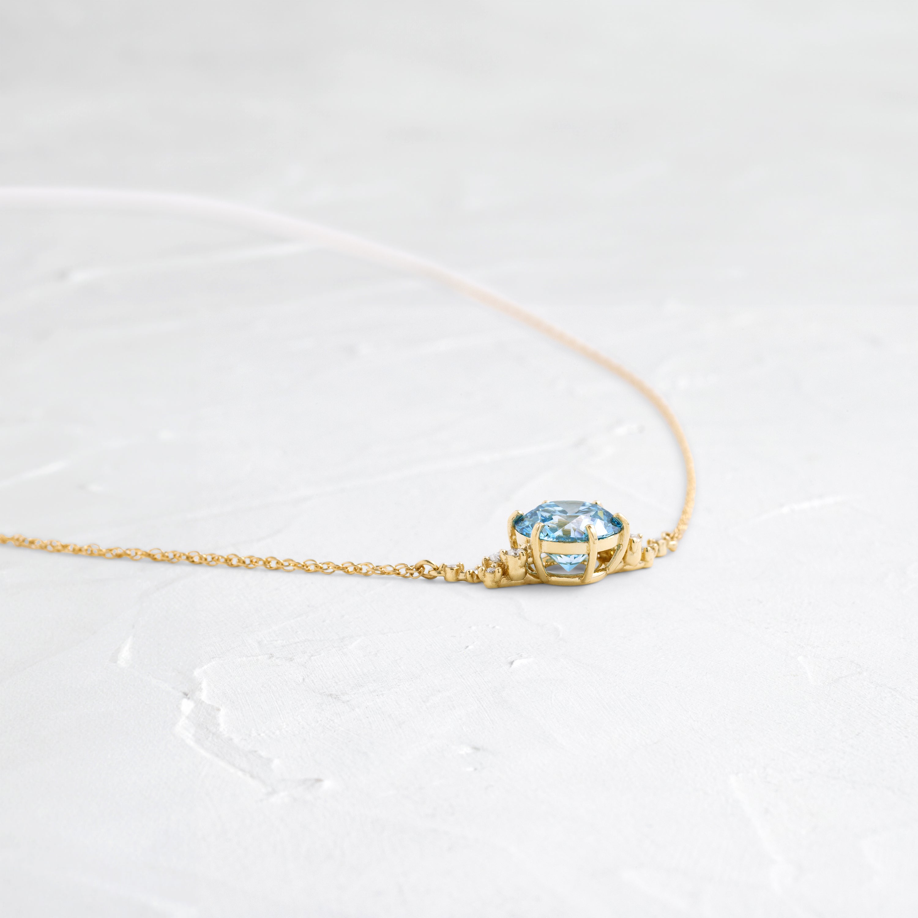 Snowdrift Necklace, 1.7ct. Lab-Grown Blue Diamond | Melanie Casey Jewelry
