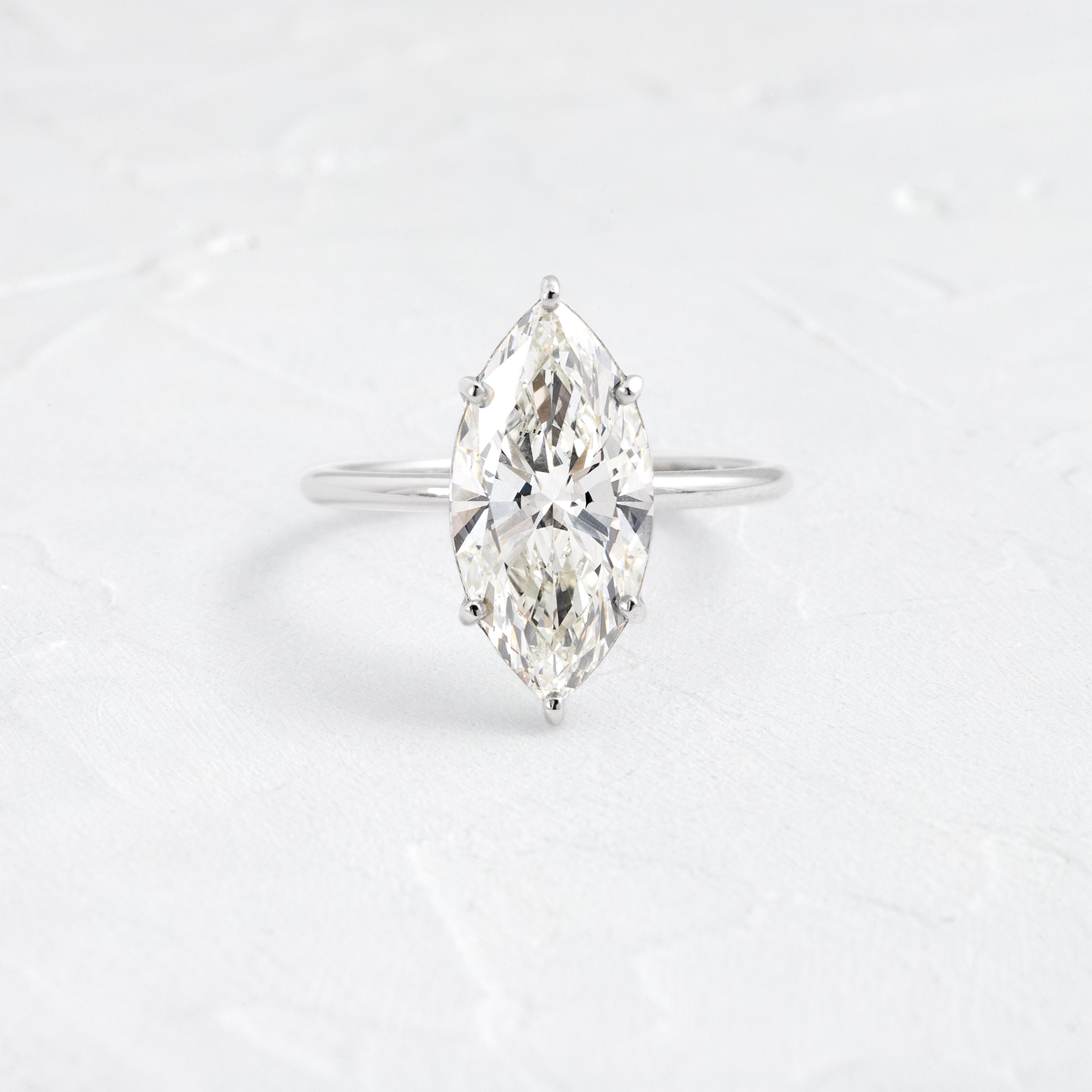 Whisper Ring, 3.09ct. Lab-Grown Marquise Cut | Melanie Casey Jewelry