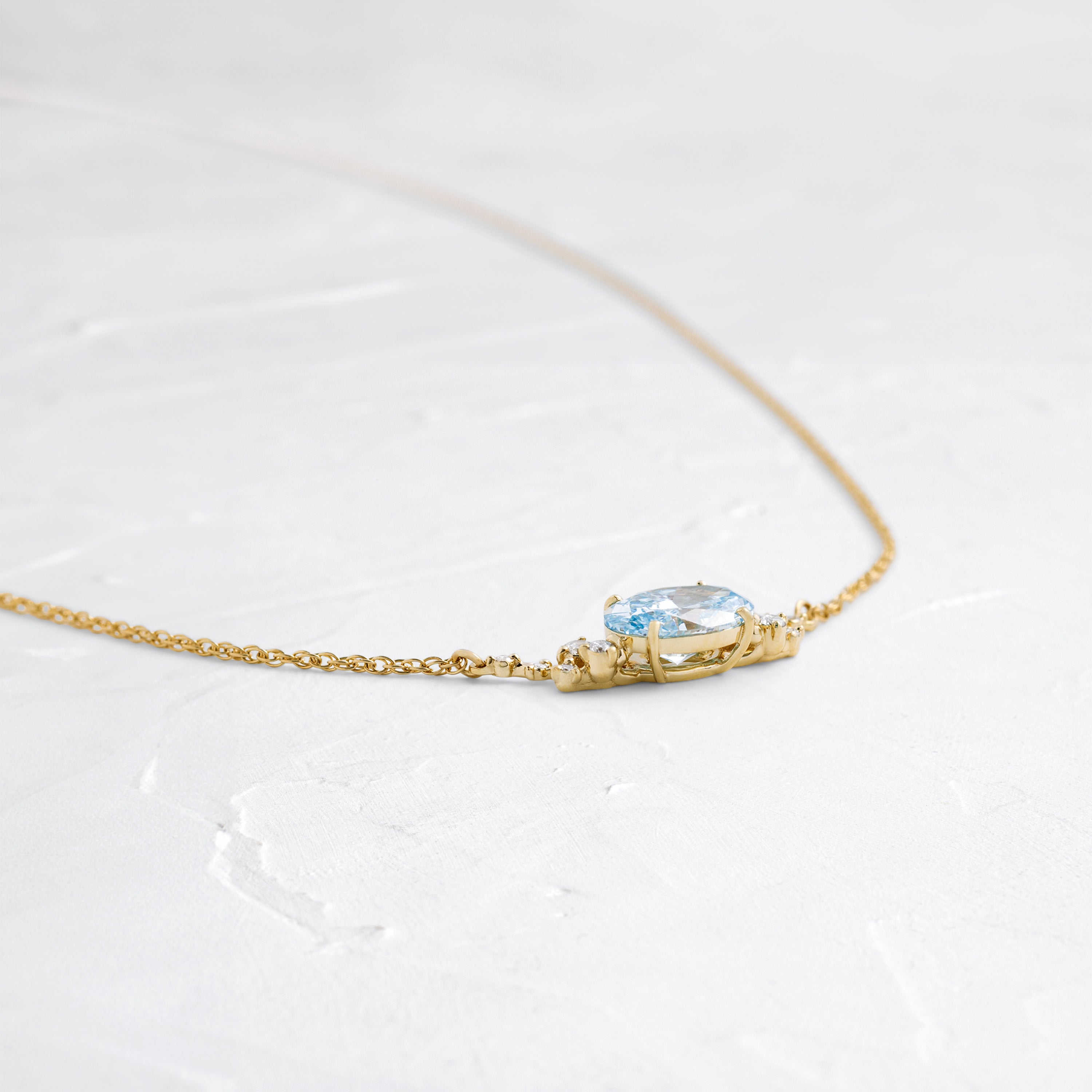 Snowdrift Necklace, 1.03ct. Lab-Grown Blue Diamond | Melanie Casey Jewelry