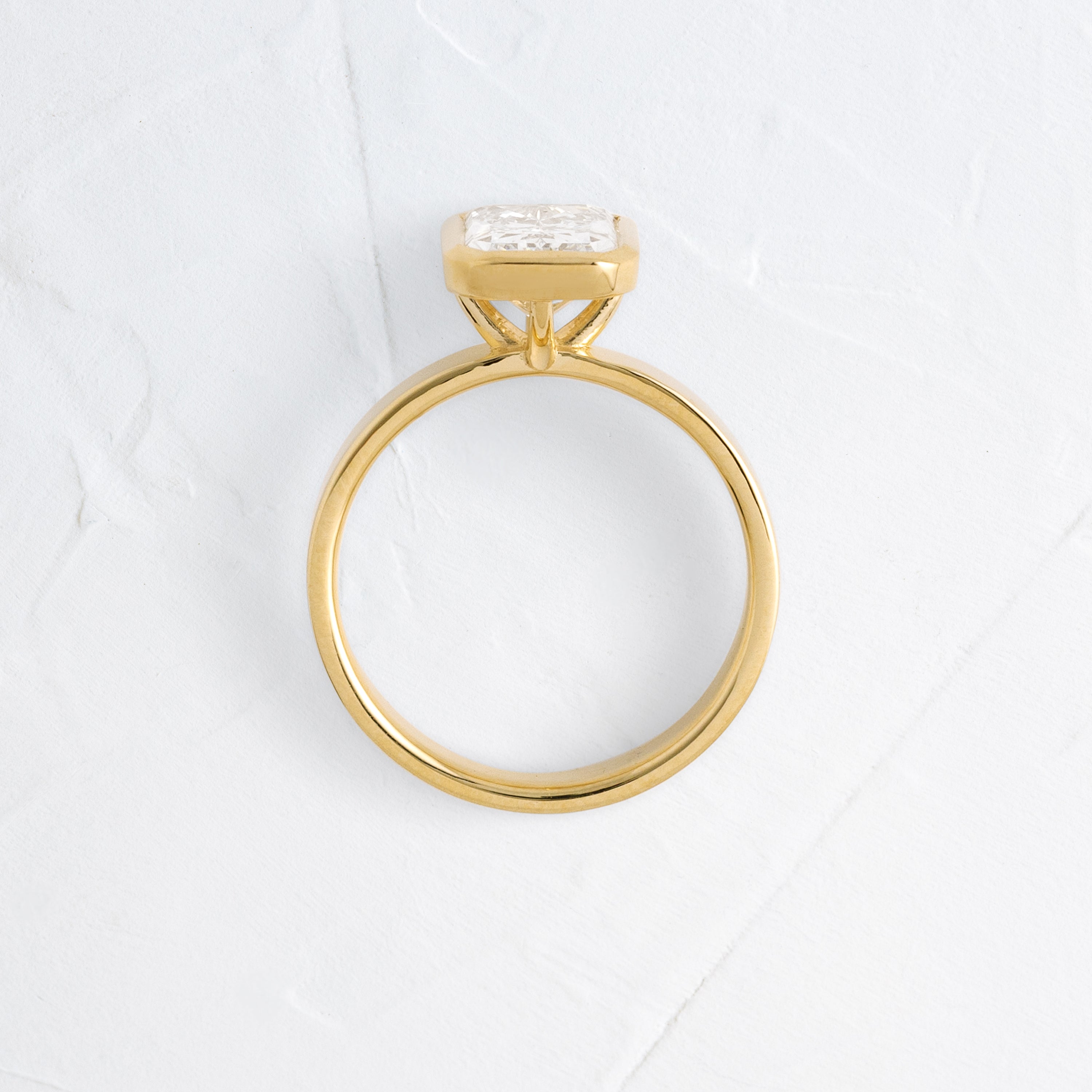 Bezel Plateau Ring, Radiant Cut - Melanie Casey