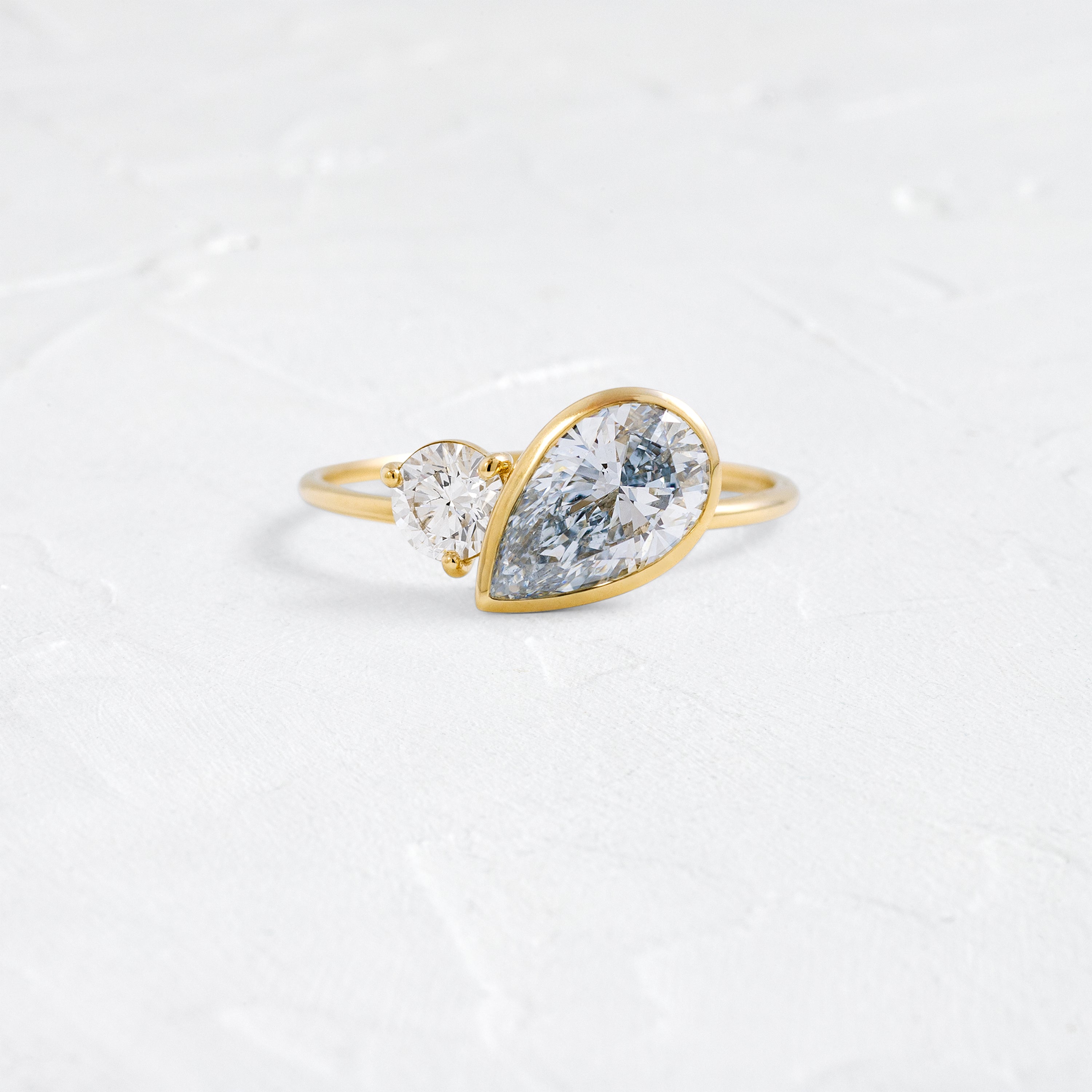 Paradox Ring, 1.6ct. Light Blue Lab-Grown Diamond | Melanie Casey Fine ...
