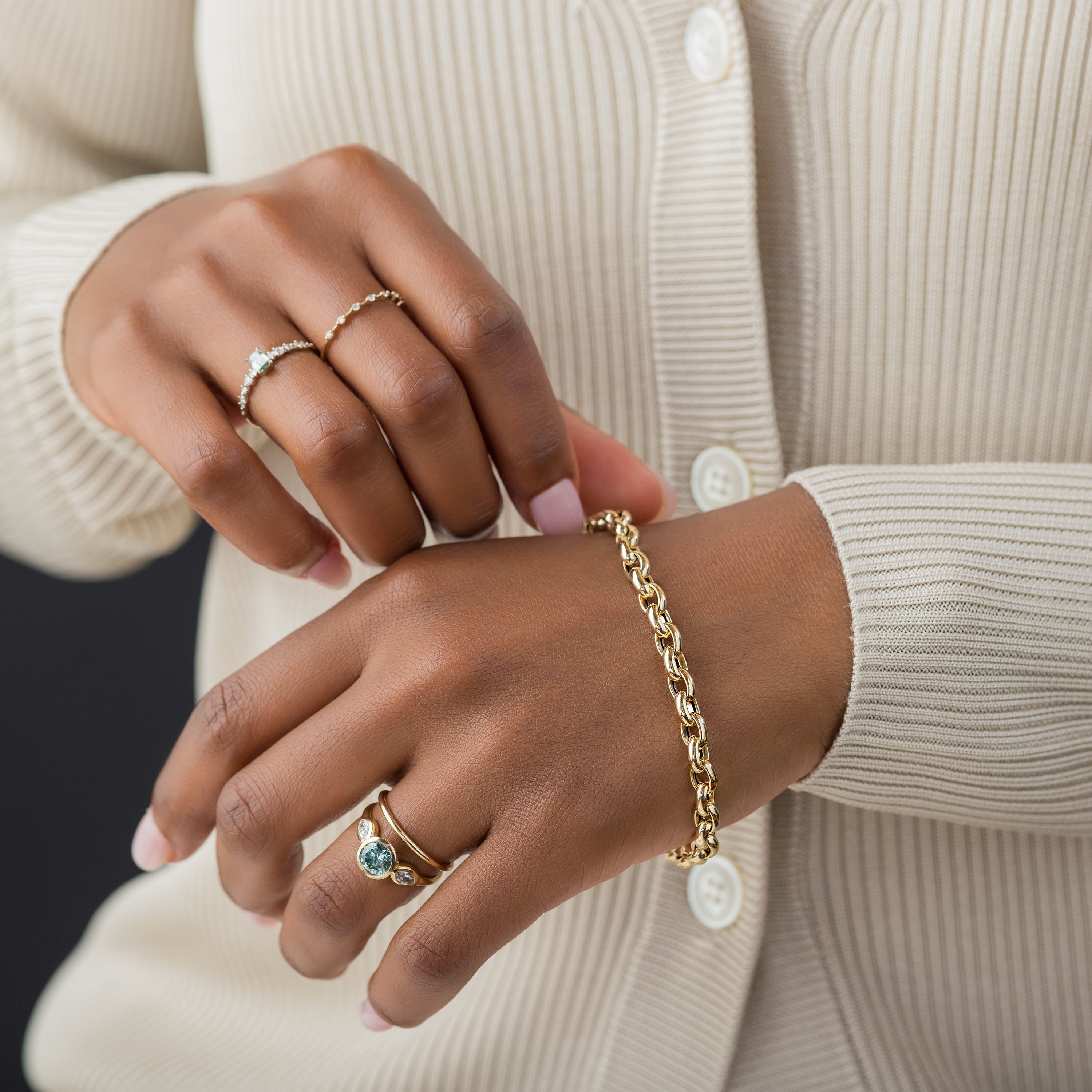 Chunky Rolo Chain Bracelet - In Stock | Melanie Casey Fine Jewelry