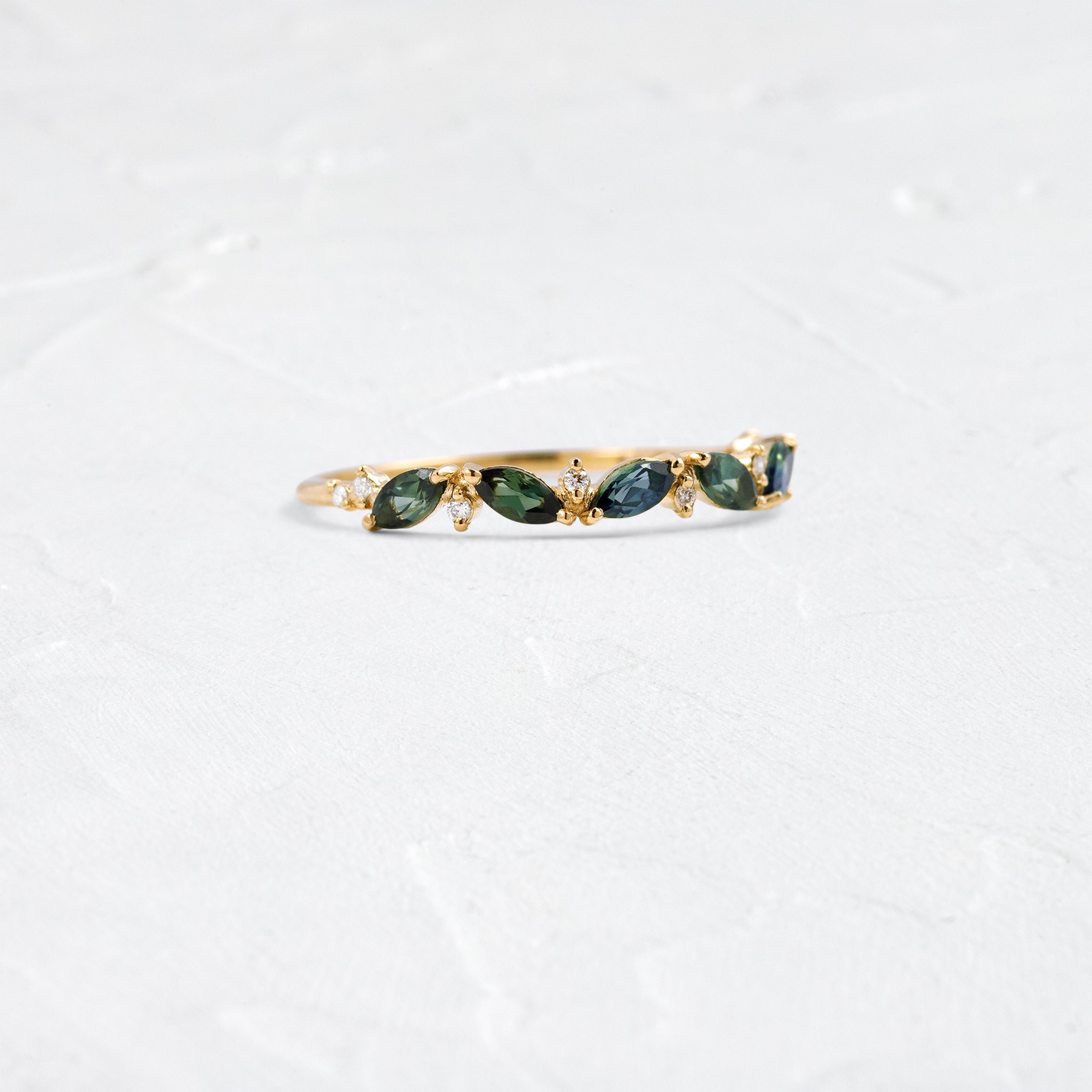 Wanderlust Band in Green Sapphire | Melanie Casey Jewelry