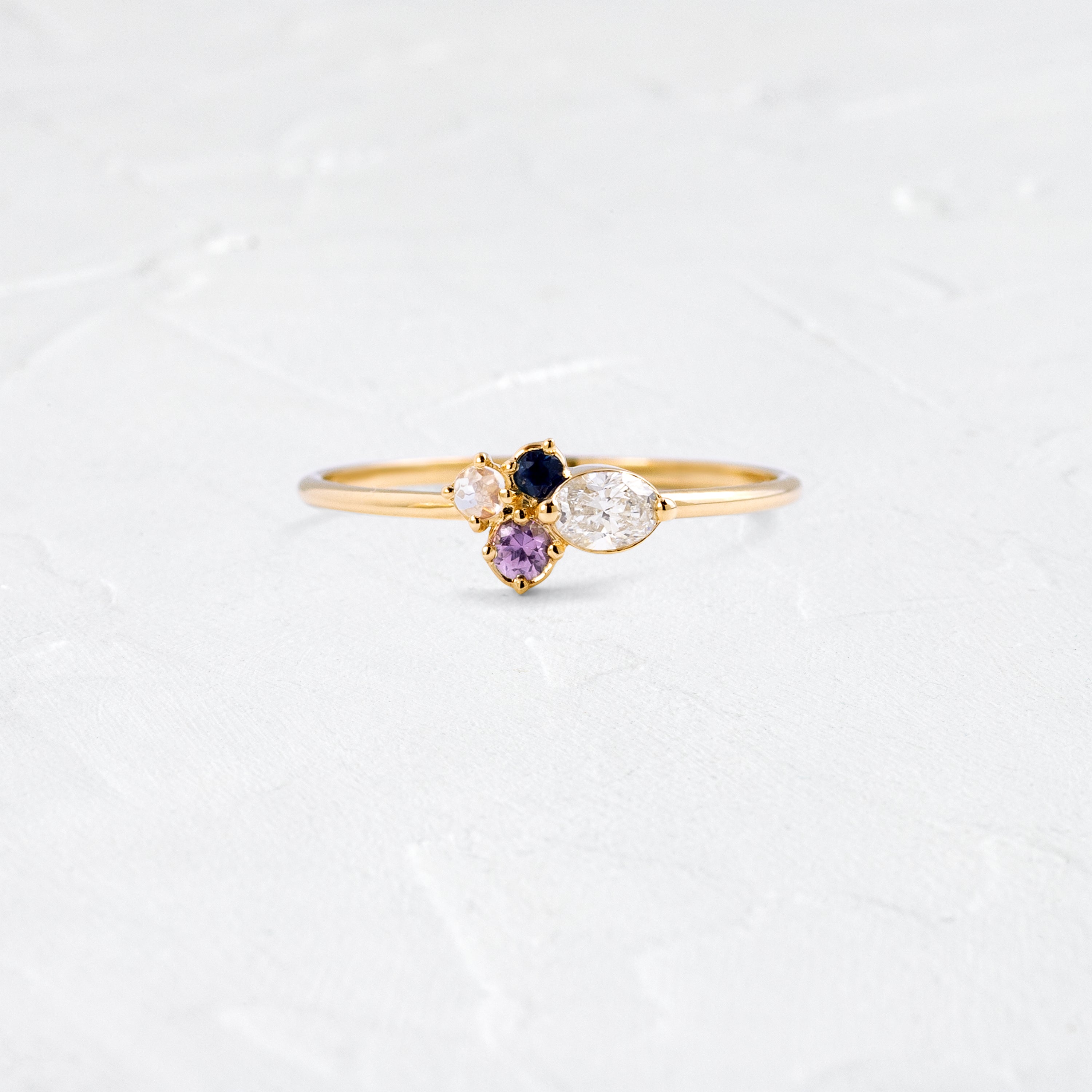 Snow Moon Mini Cluster Ring | Melanie Casey Jewelry