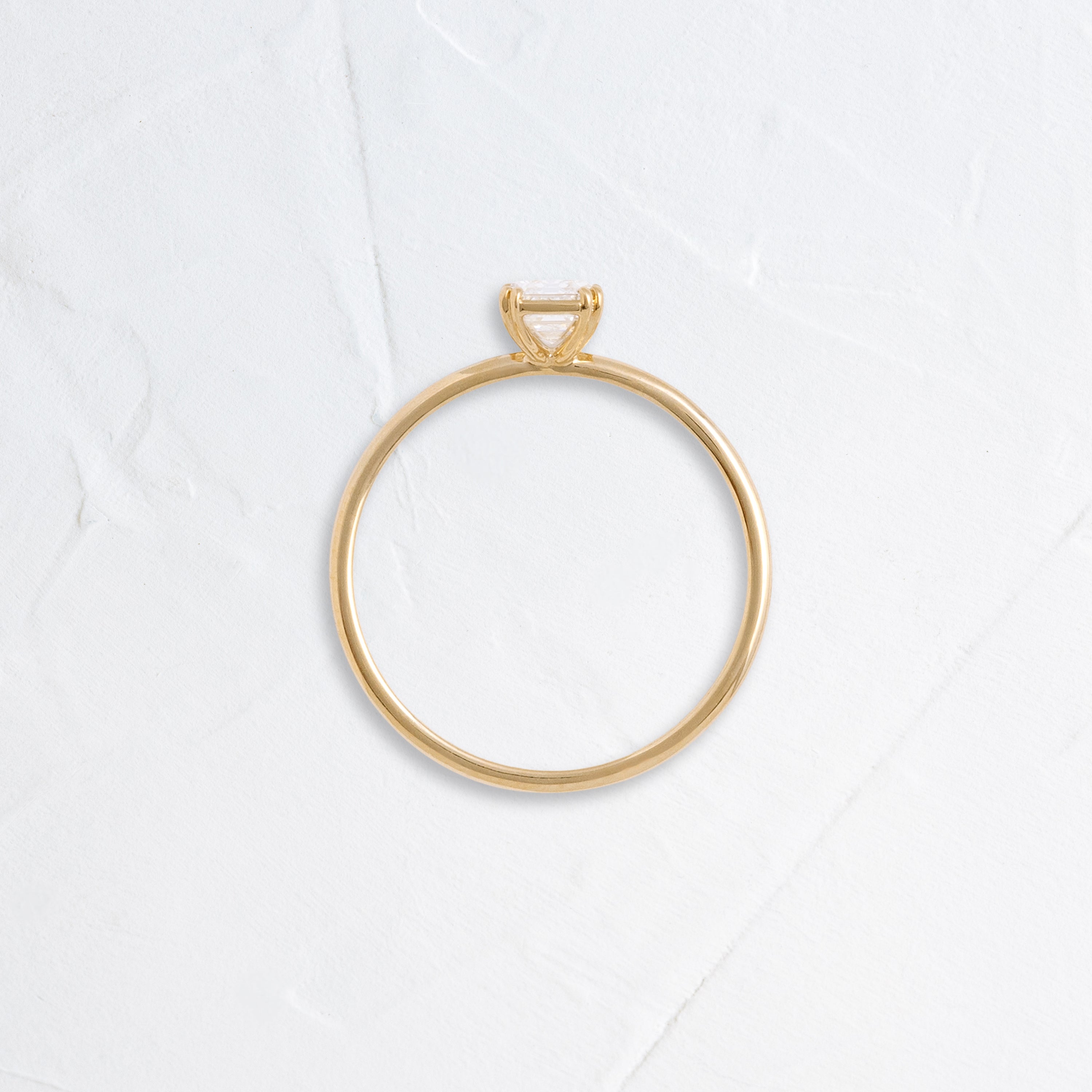 Filament Ring, 0.61ct. Natural Emerald Cut | Melanie Casey Jewelry