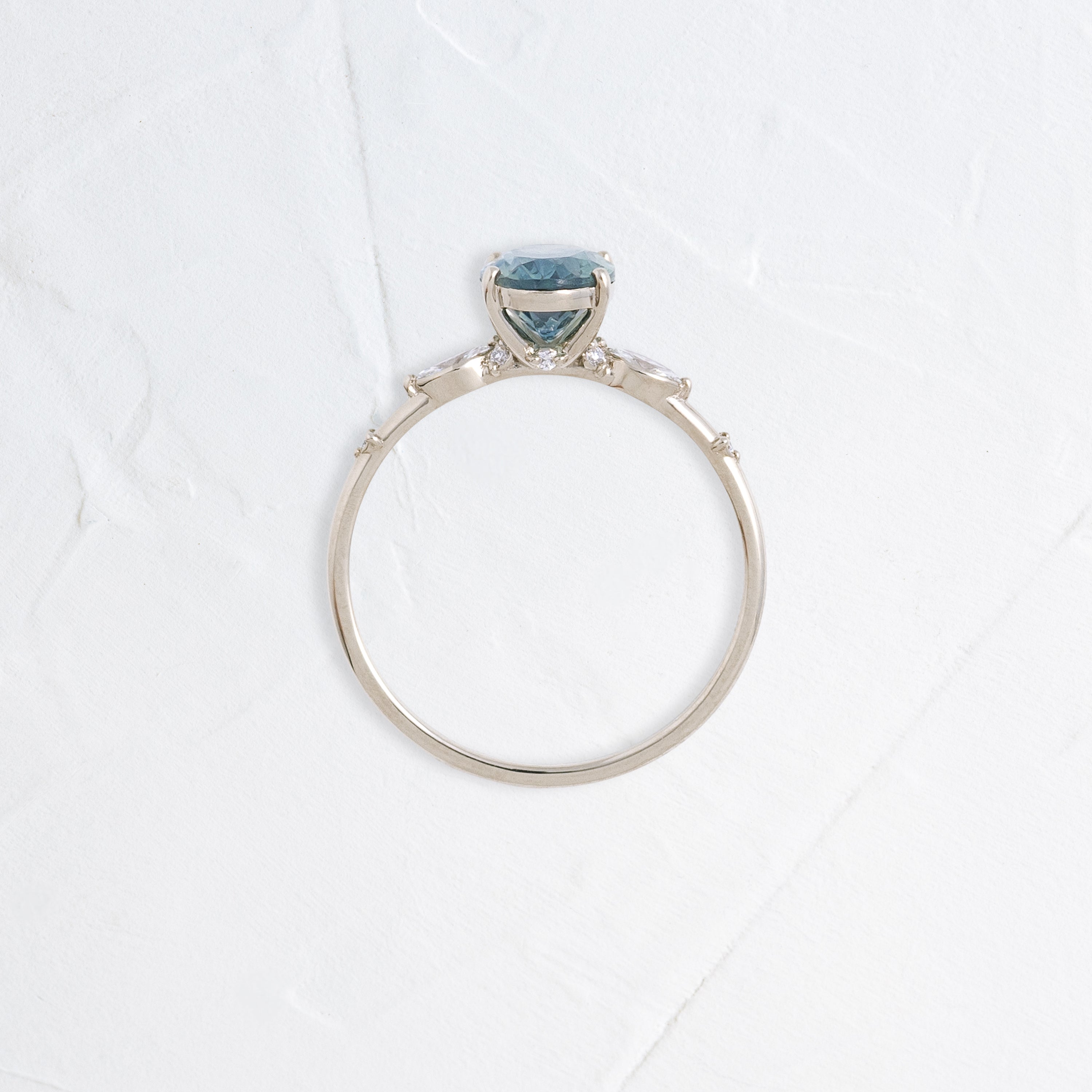 Windlass Ring, 1.57ct. Greenish Blue Montana Sapphire | Melanie Casey ...