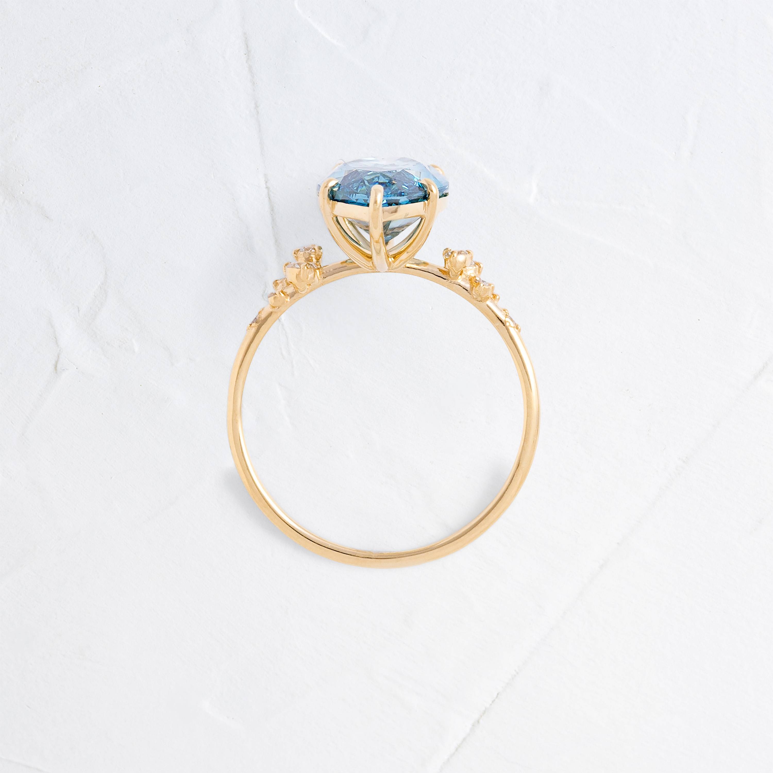 Snowdrift Ring, 4.2ct. Lab-Grown Blue Diamond | Melanie Casey Fine Jewelry