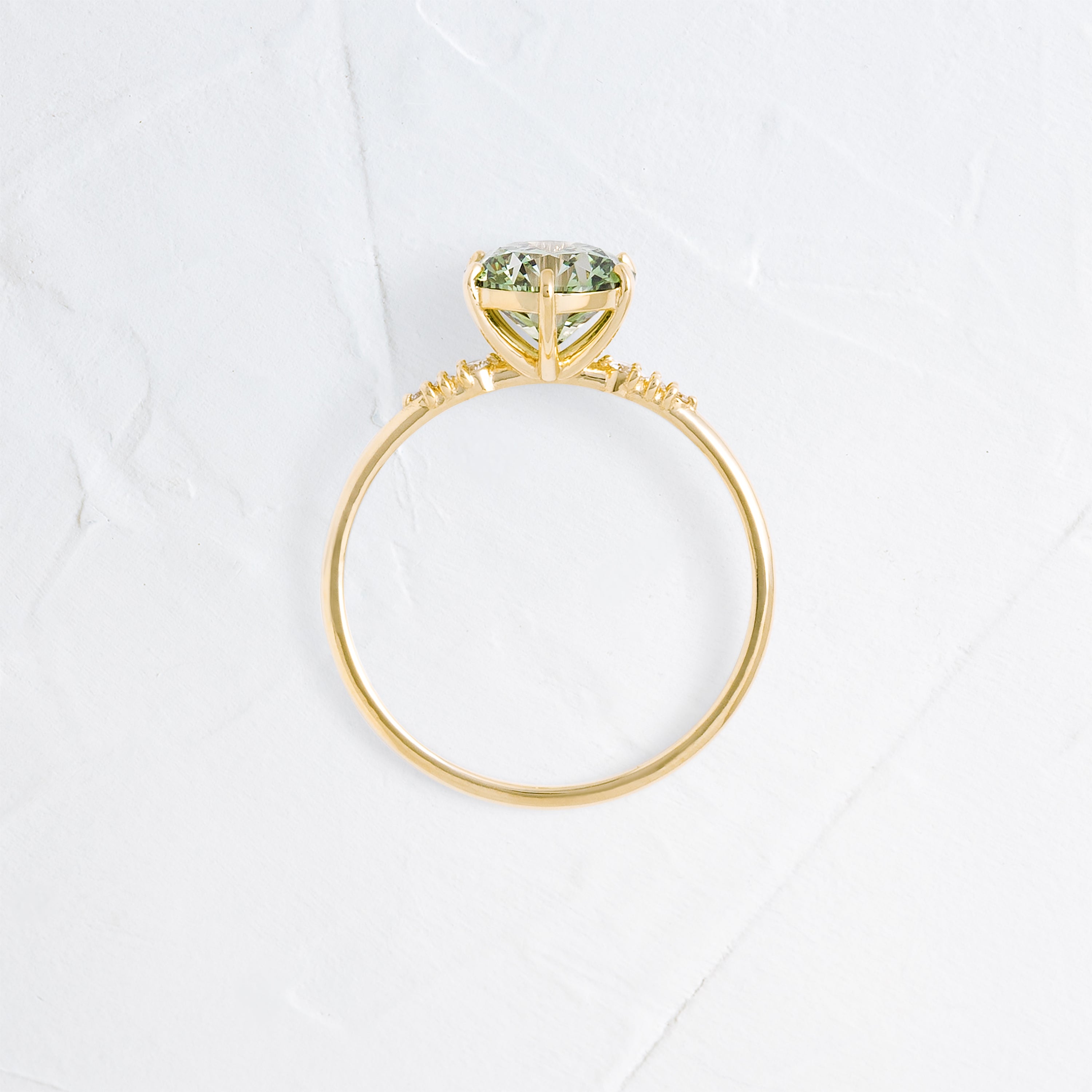 Poppy Seed Ring, 1.5ct. Lab-Grown Green Diamond | Melanie Casey Fine ...