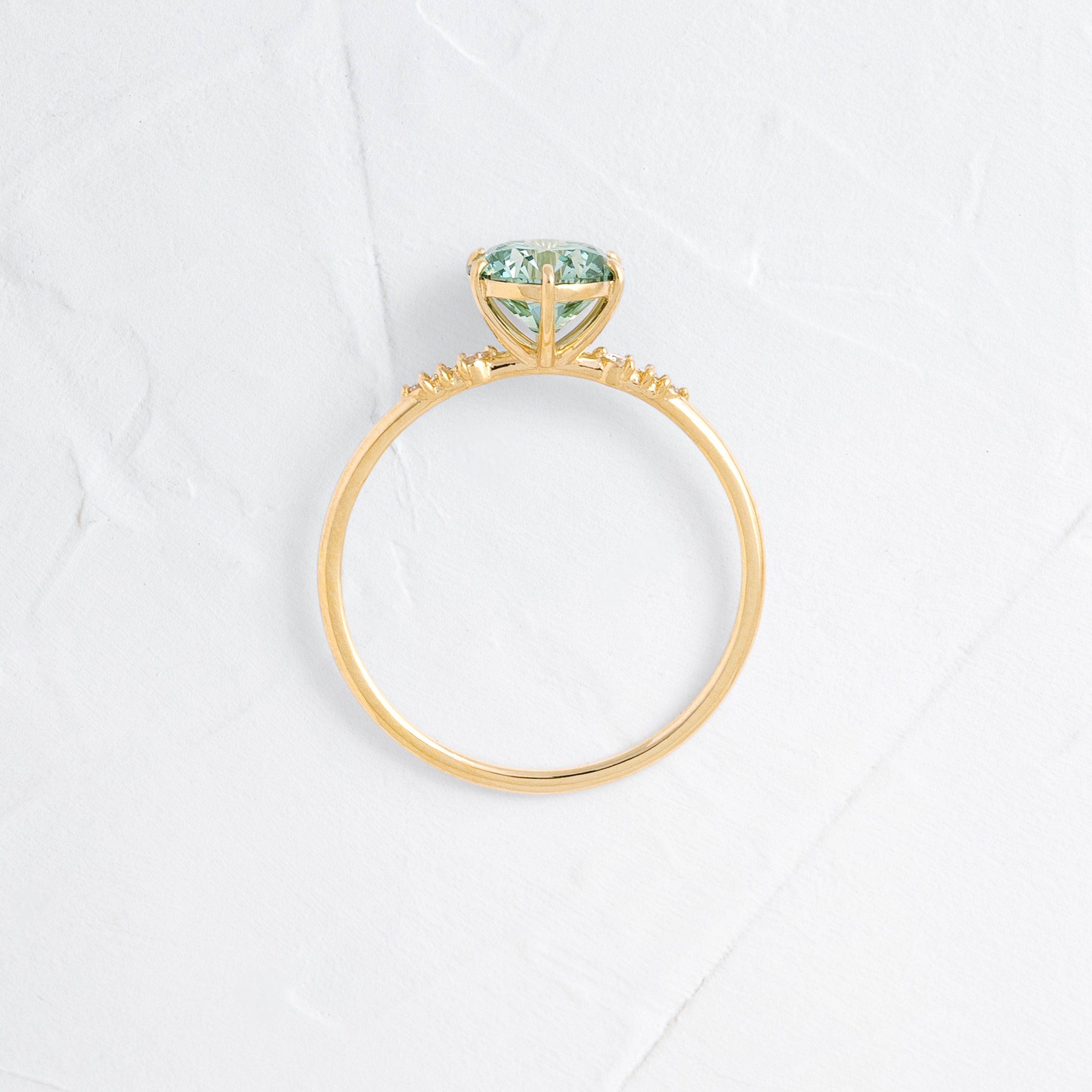 Poppy Seed Ring, 1.2ct. Lab-Grown Green Diamond | Melanie Casey Fine ...