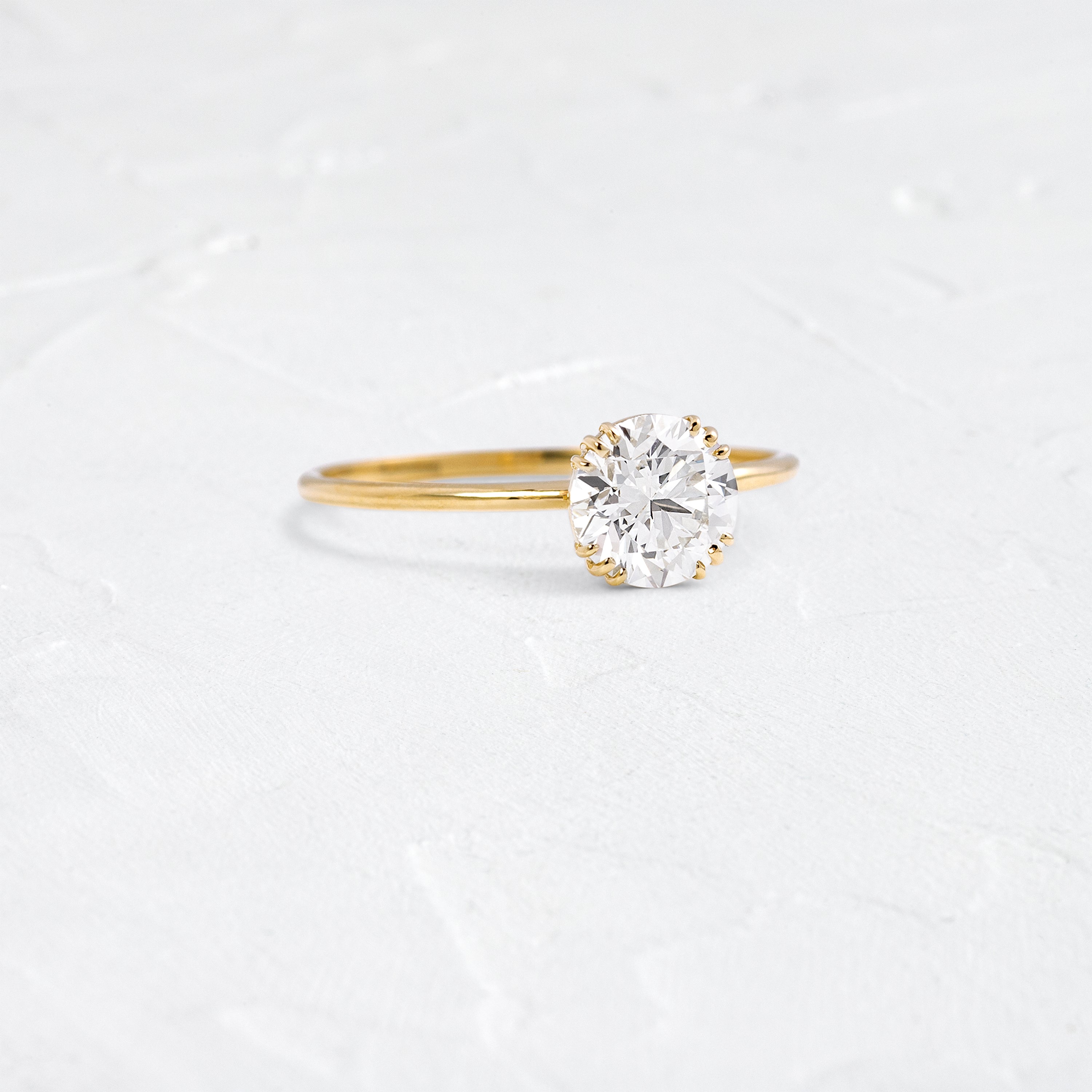 Threaded Ring, 1.01ct. Natural Round Cut | Melanie Casey Fine Jewelry