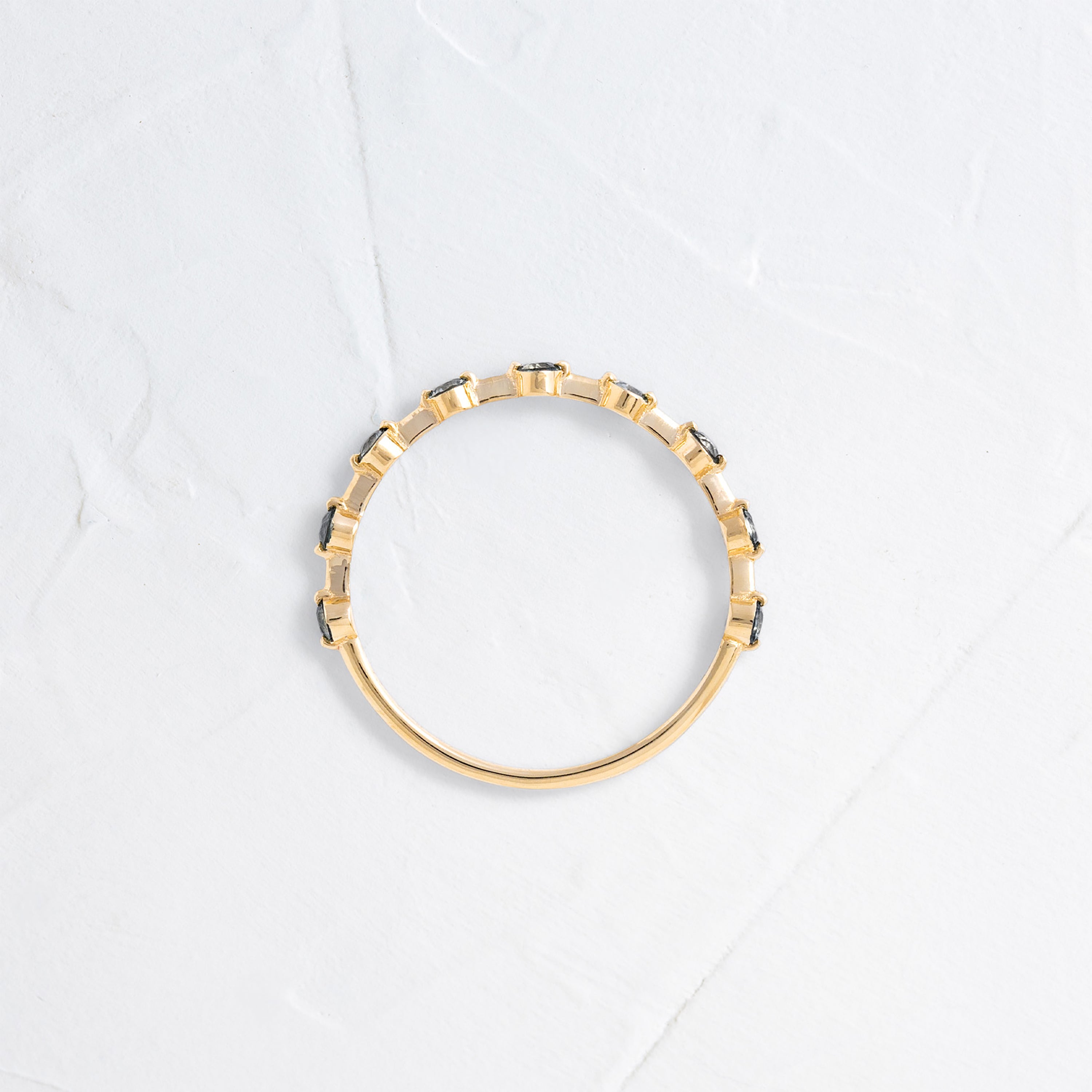 Petite Sapphire Distance Band in Teal | Melanie Casey Jewelry