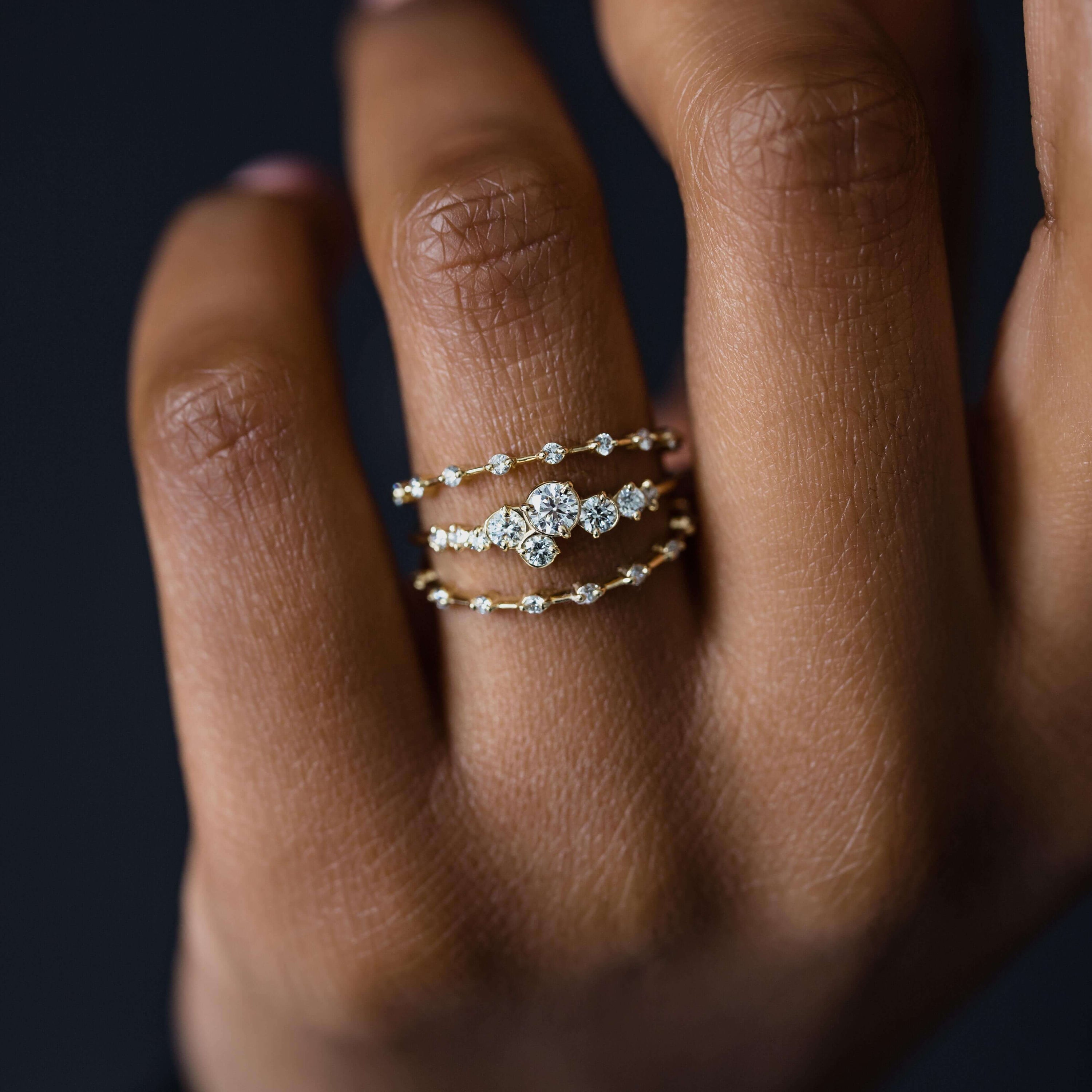 Petite Diamond Distance Band | Handcrafted Wedding Band – Melanie Casey