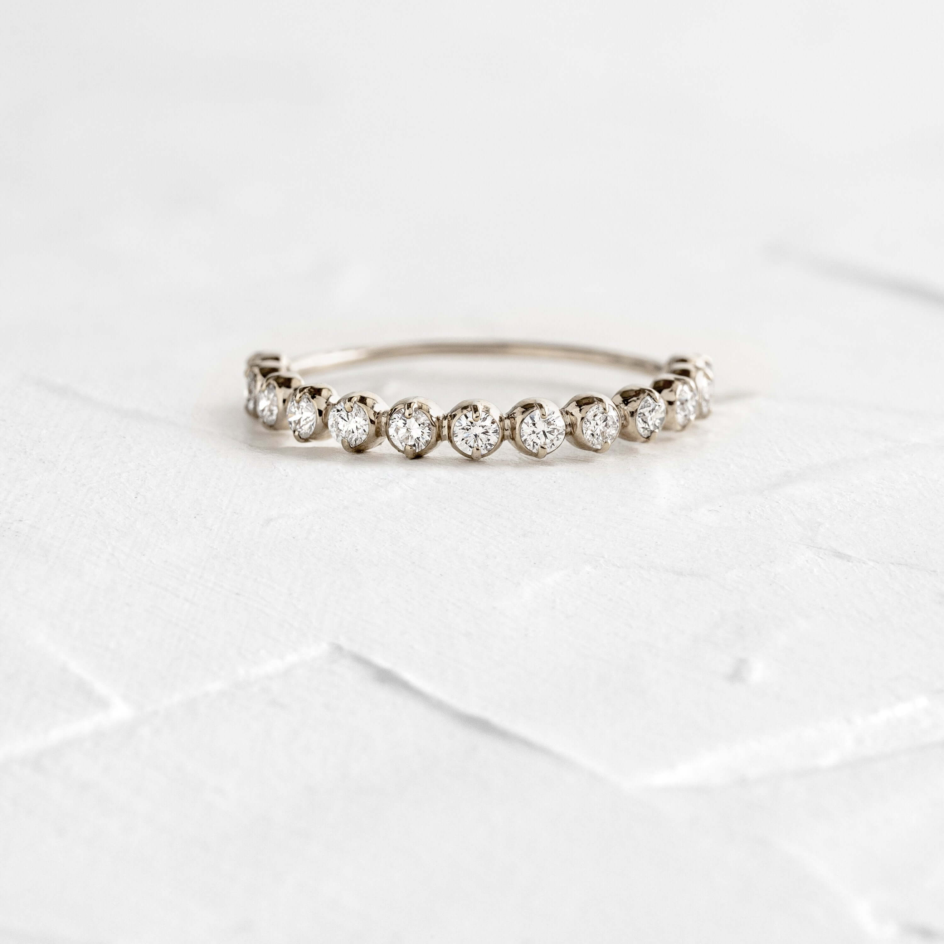 Many Moons Band | 13 White Diamonds & 14k Gold from Melanie Casey