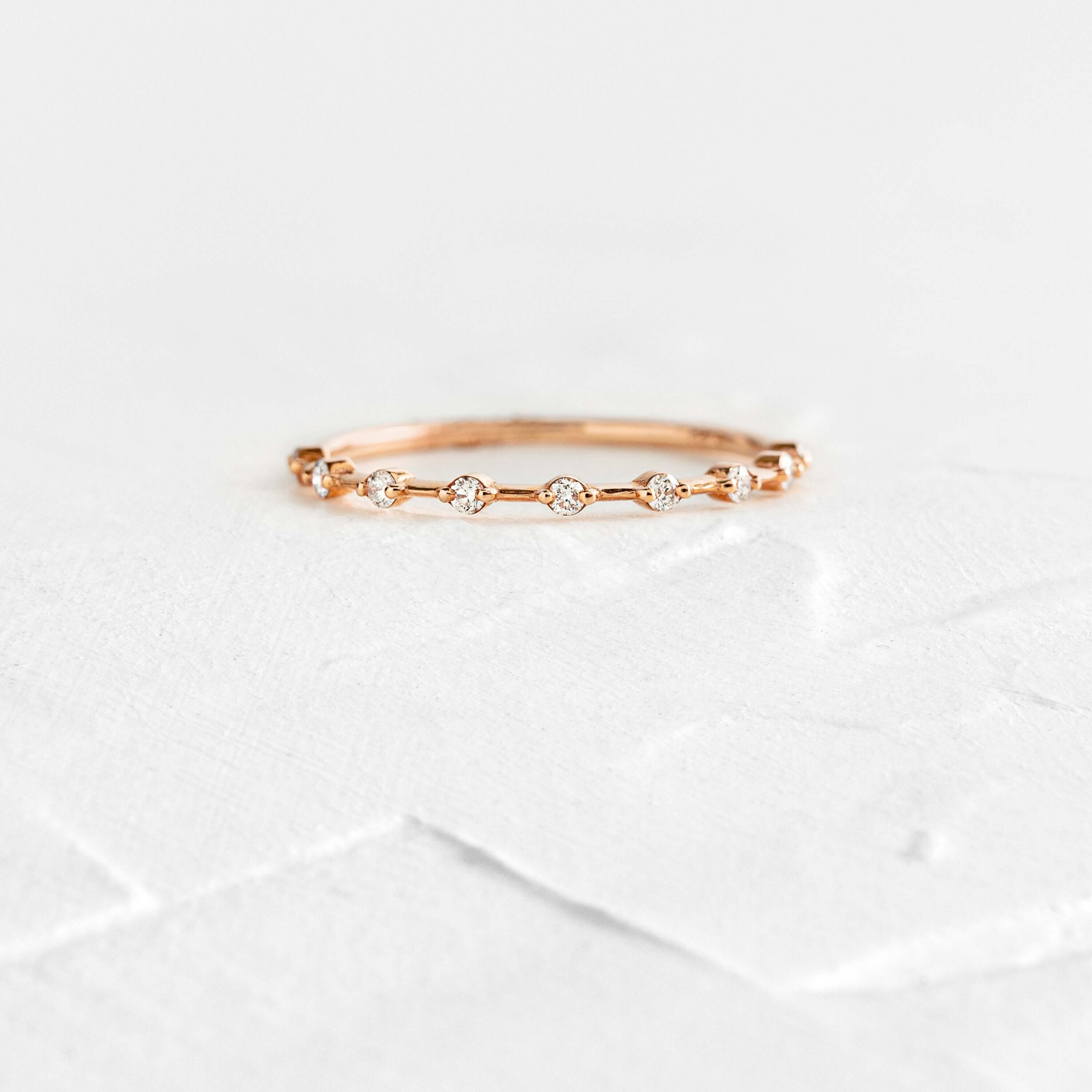 Petite Diamond Distance Band | Handcrafted Wedding Band – Melanie Casey