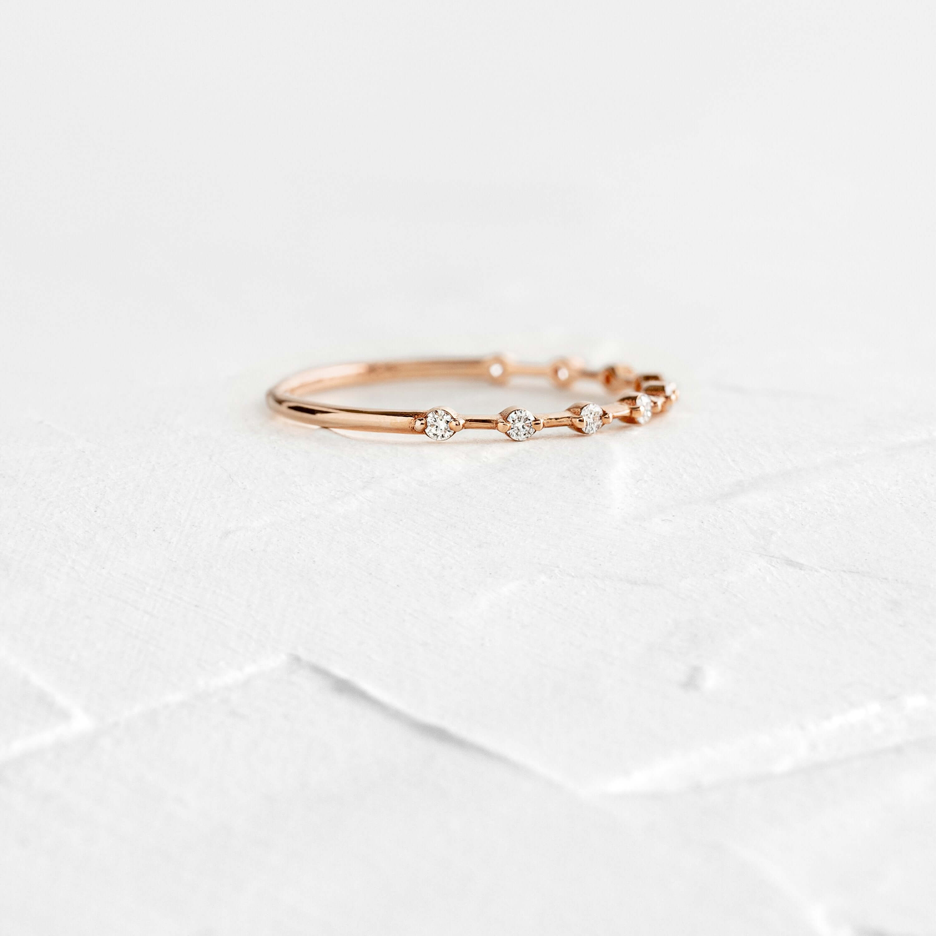 Petite Diamond Distance Band | Handcrafted Wedding Band – Melanie Casey