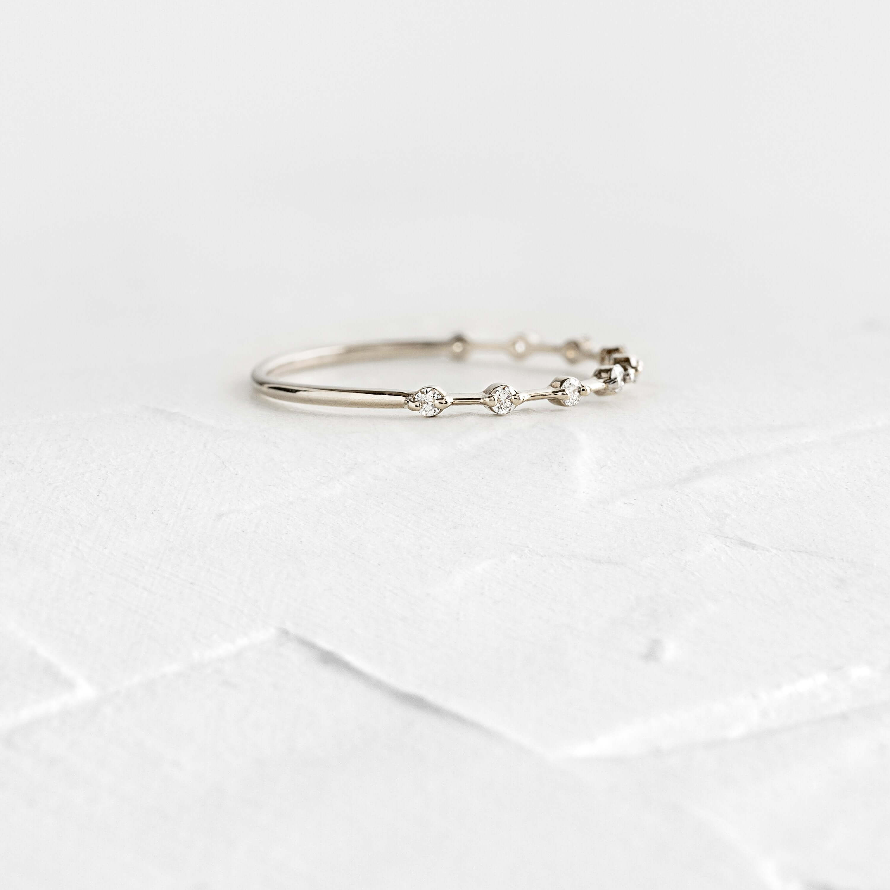 Petite Diamond Distance Band | Handcrafted Wedding Band – Melanie Casey