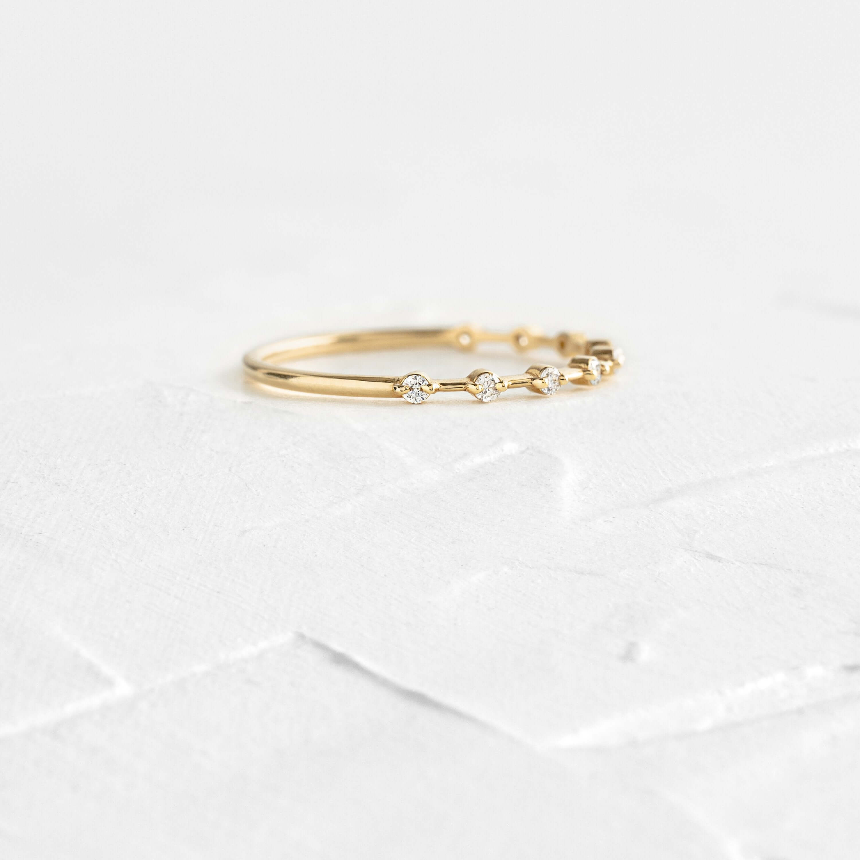 Petite Diamond Distance Band | Handcrafted Wedding Band – Melanie Casey