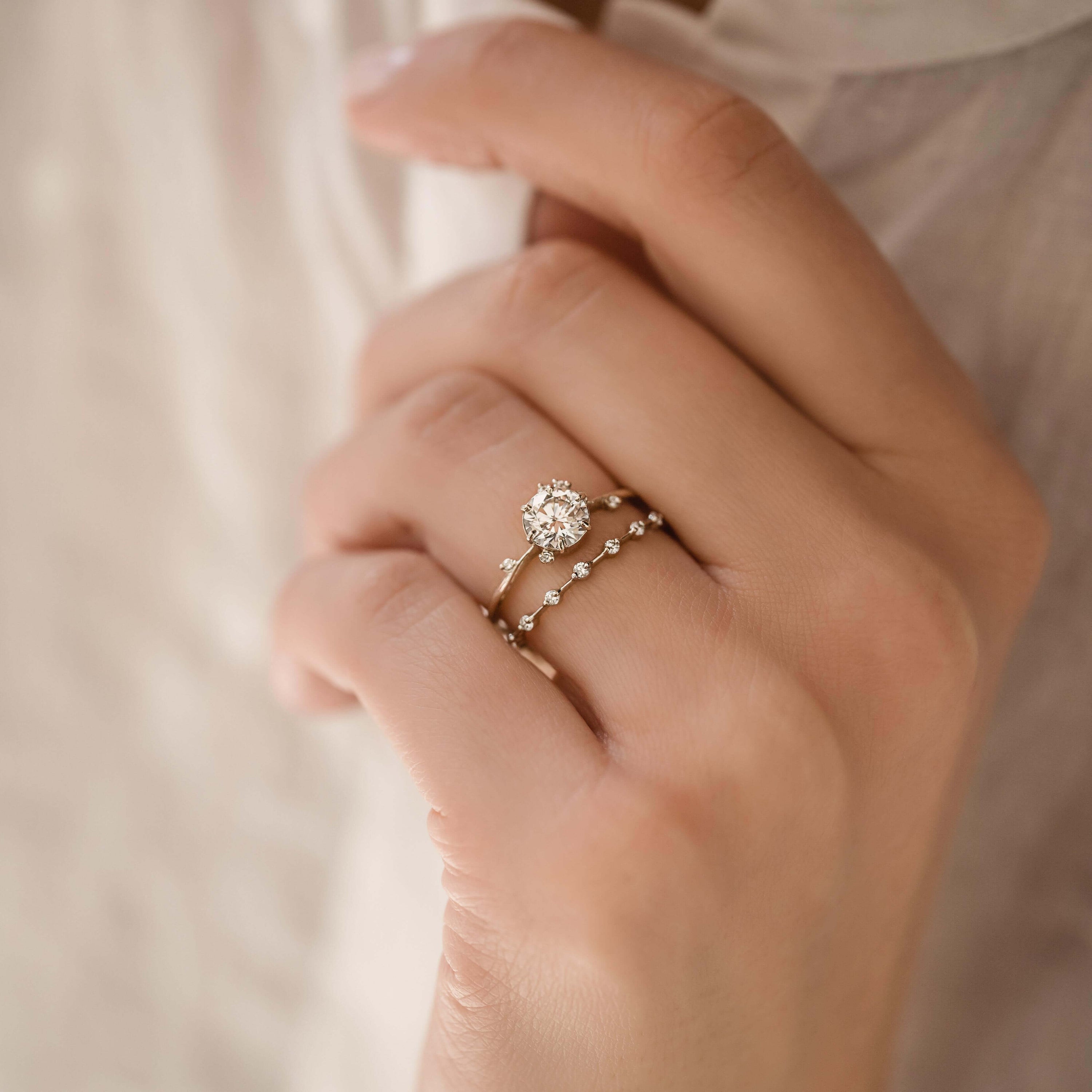 Petite Diamond Distance Band | Handcrafted Wedding Band – Melanie Casey