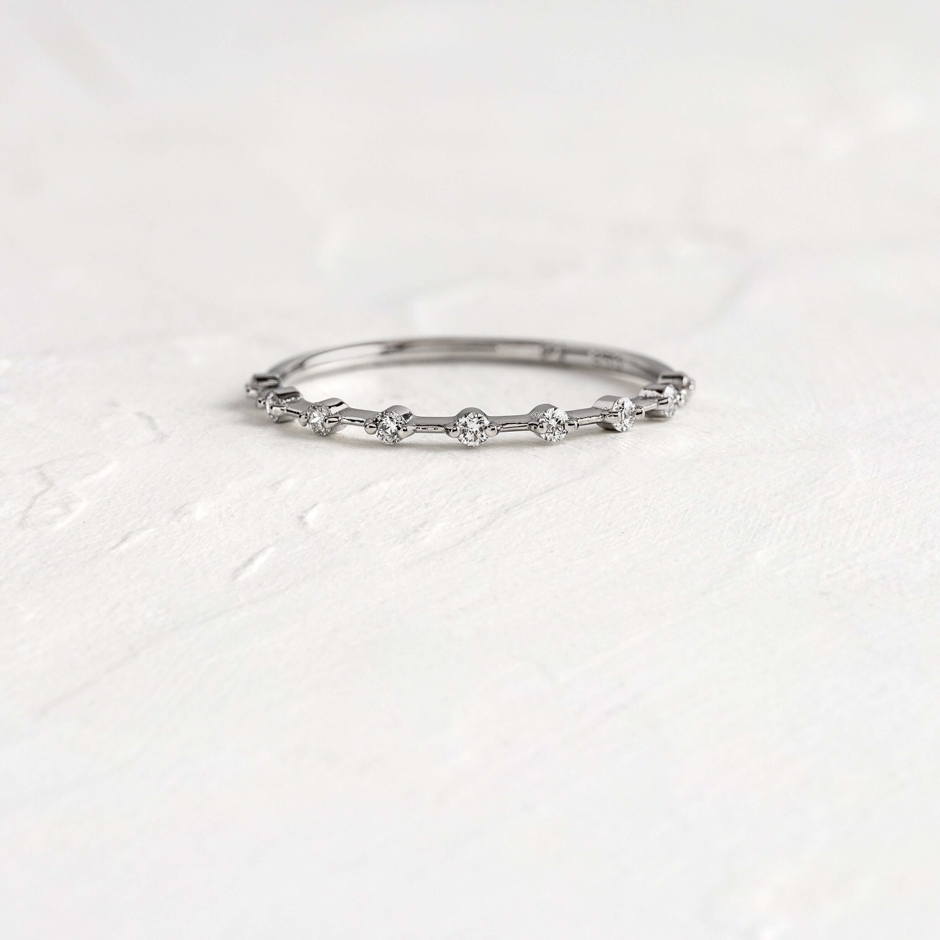Petite Diamond Distance Band | Handcrafted Wedding Band – Melanie Casey