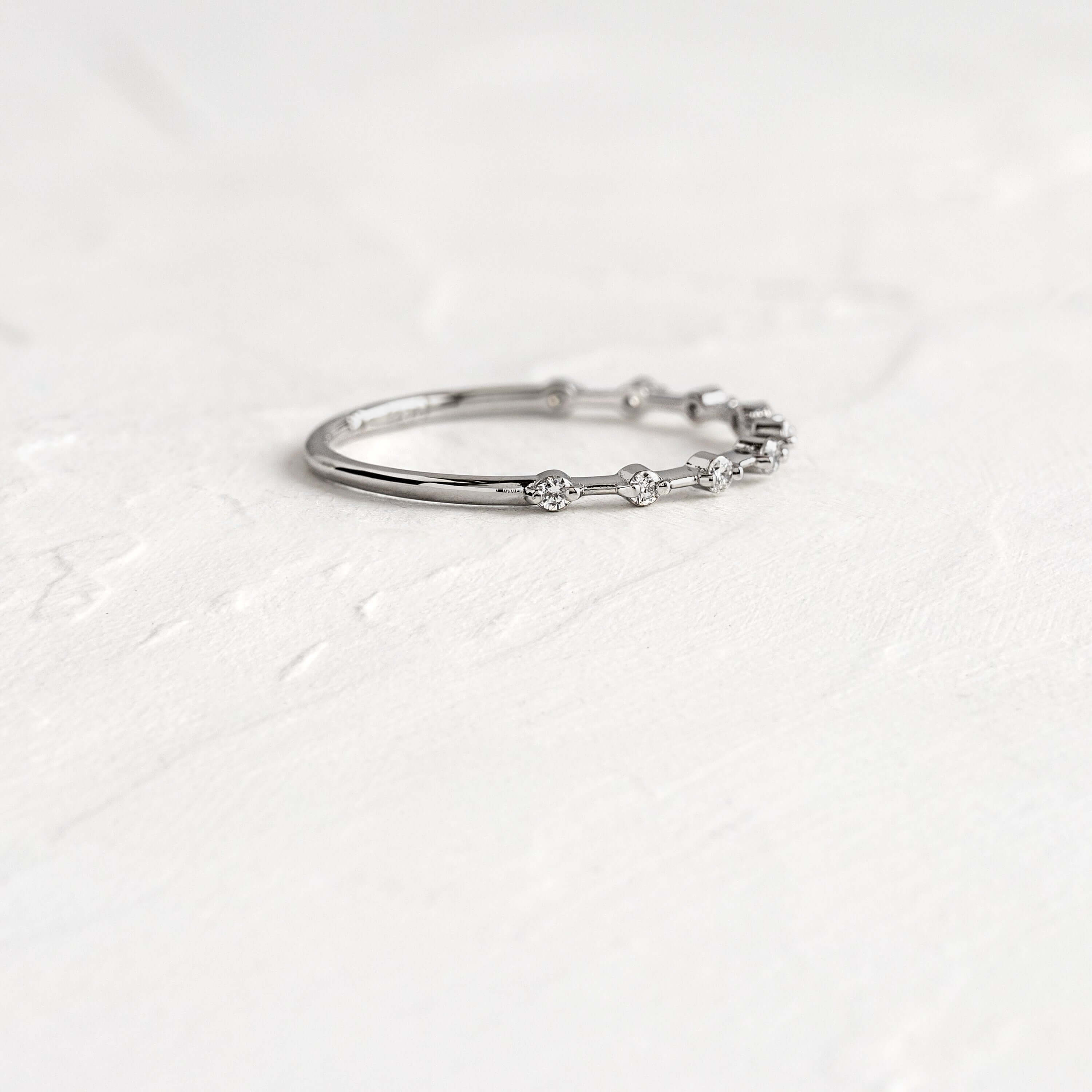 Petite Diamond Distance Band | Handcrafted Wedding Band – Melanie Casey