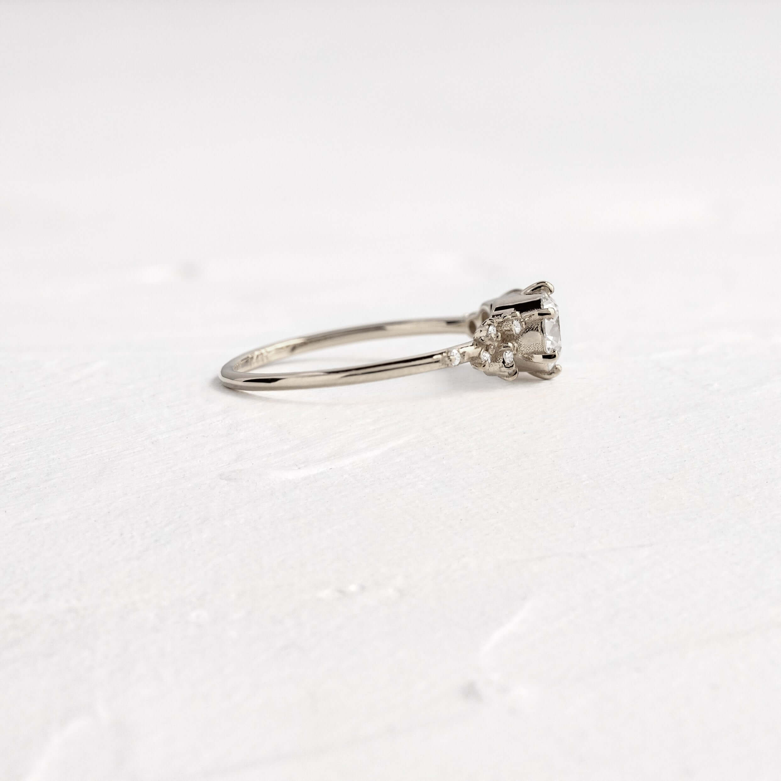 Flapper Ring | Unique Cluster Engagement Ring by Melanie Casey