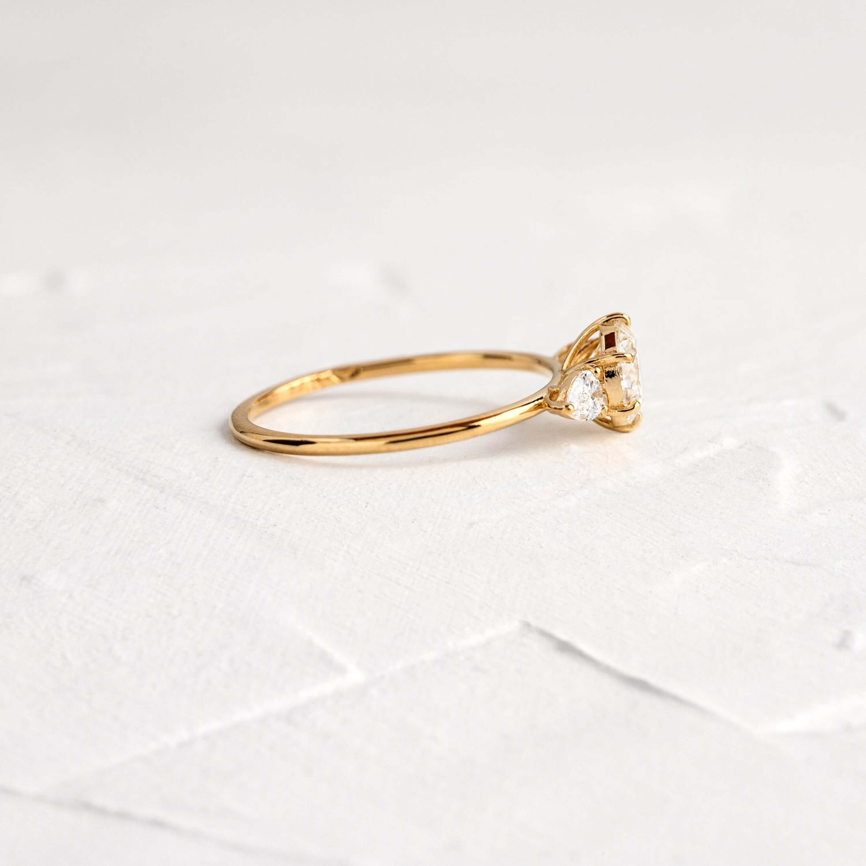 Diamond Tempo Ring, Round & Pear Cut Diamonds | Melanie Casey