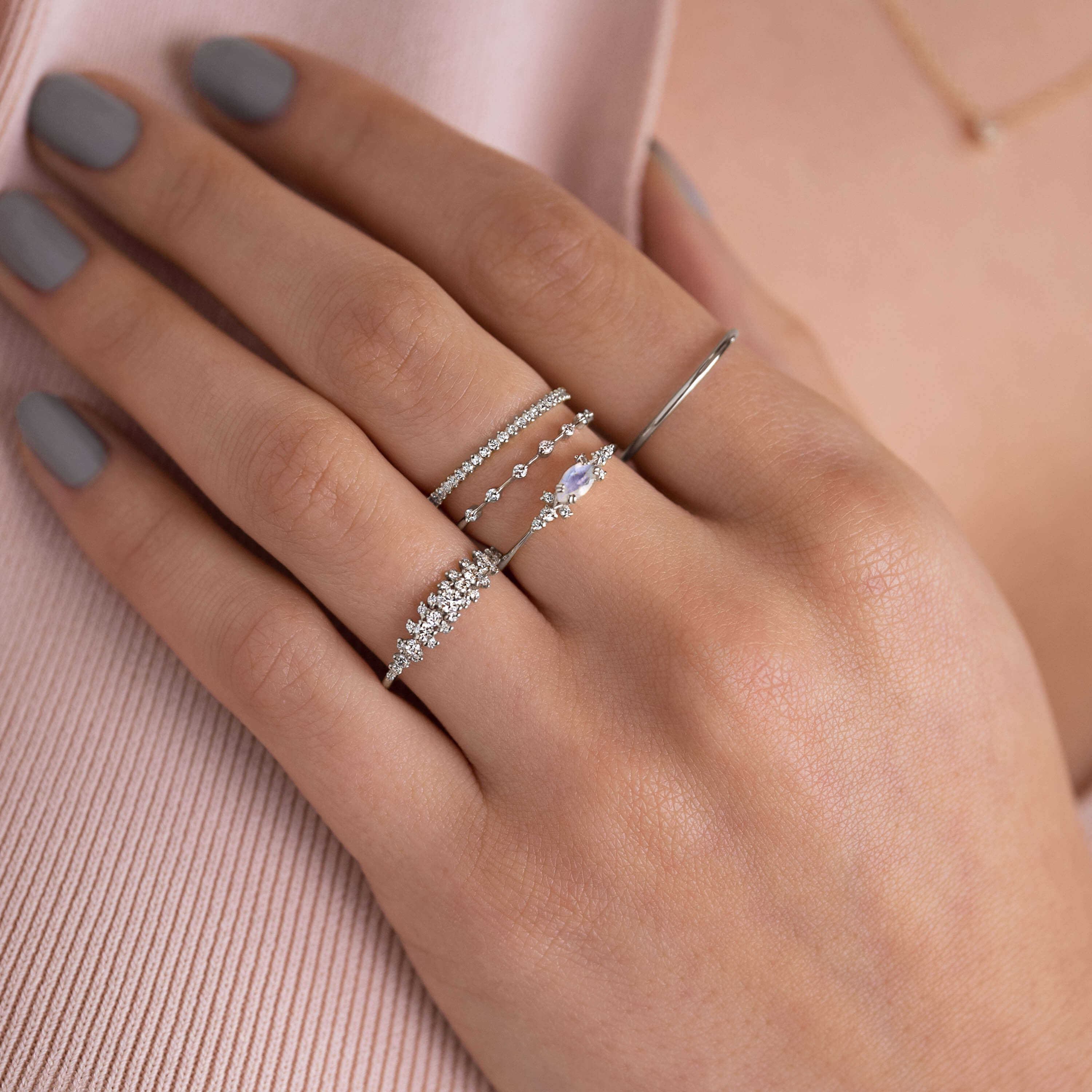 Petite Diamond Distance Band | Handcrafted Wedding Band – Melanie Casey
