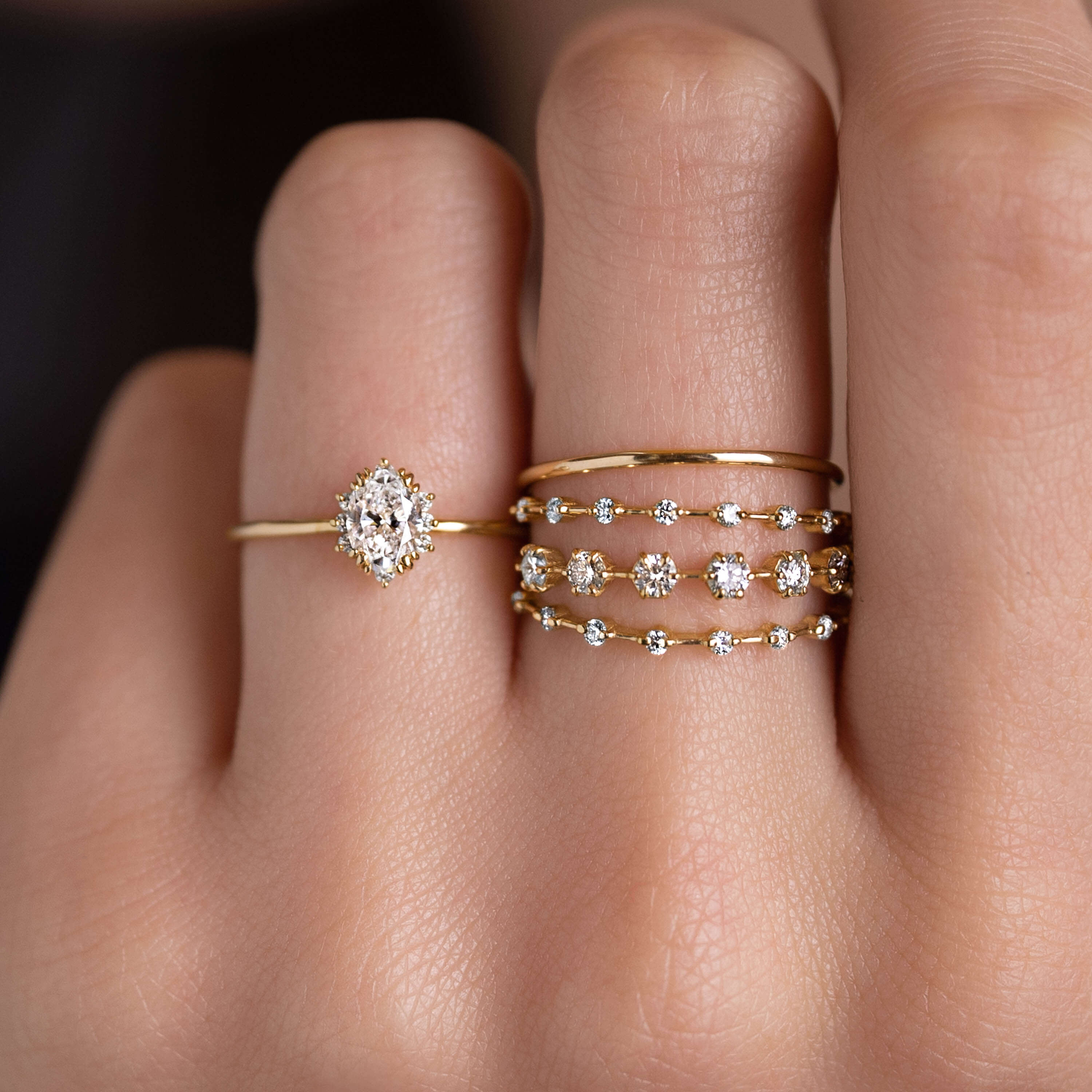 Petite Diamond Distance Band | Handcrafted Wedding Band – Melanie Casey