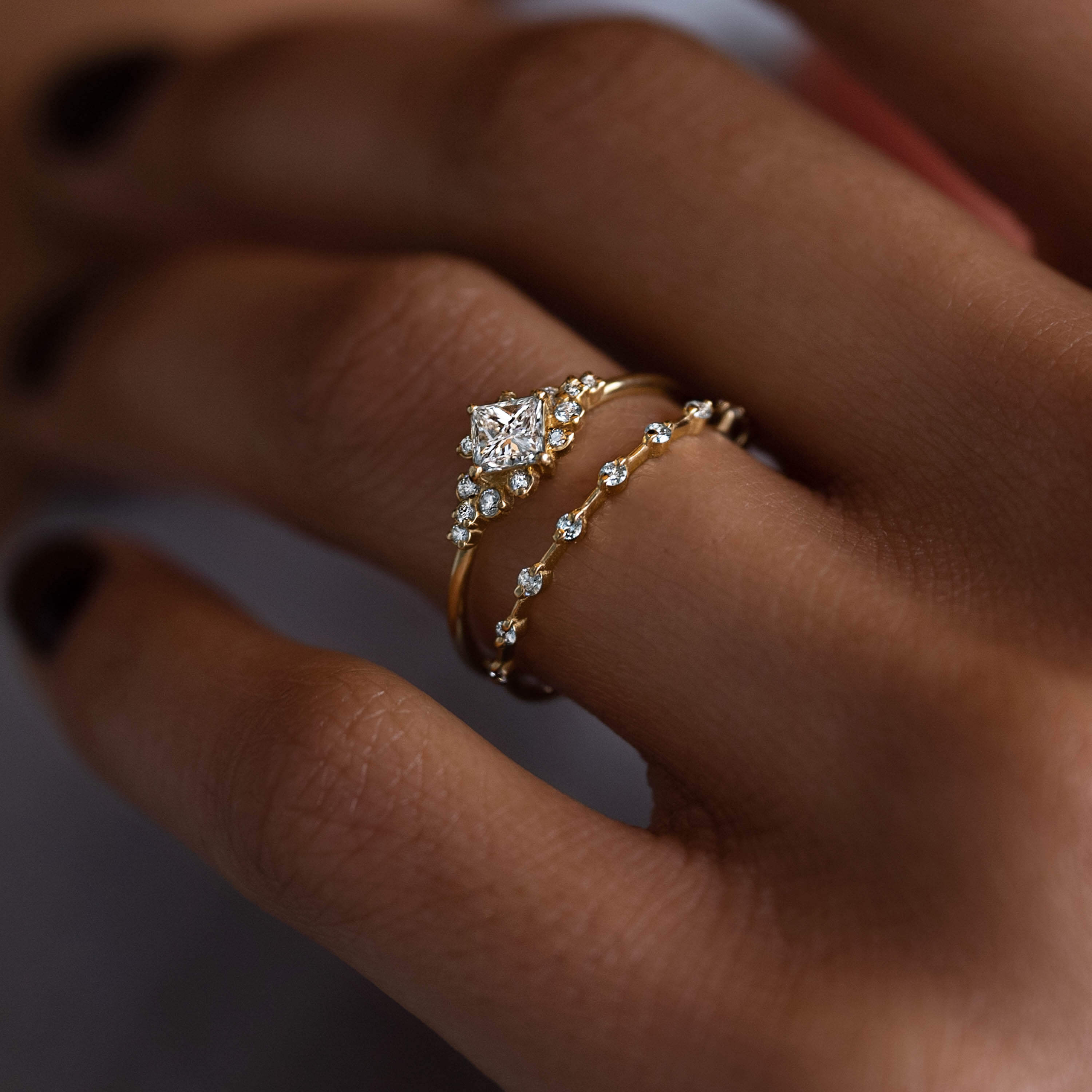 Petite Diamond Distance Band | Handcrafted Wedding Band – Melanie Casey
