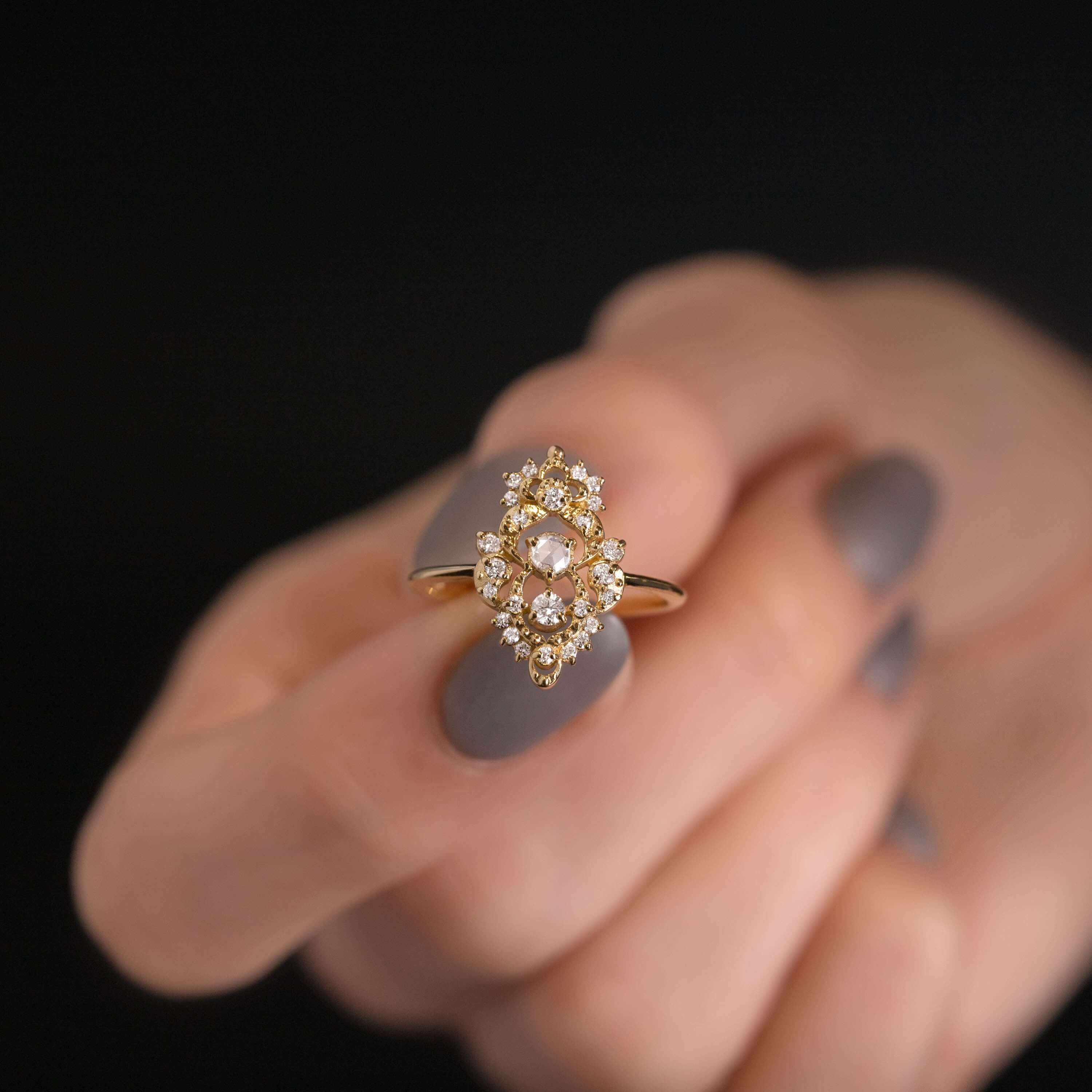 Drawing Room Ring | Unique Cluster Ring by Melanie Casey Fine Jewelry