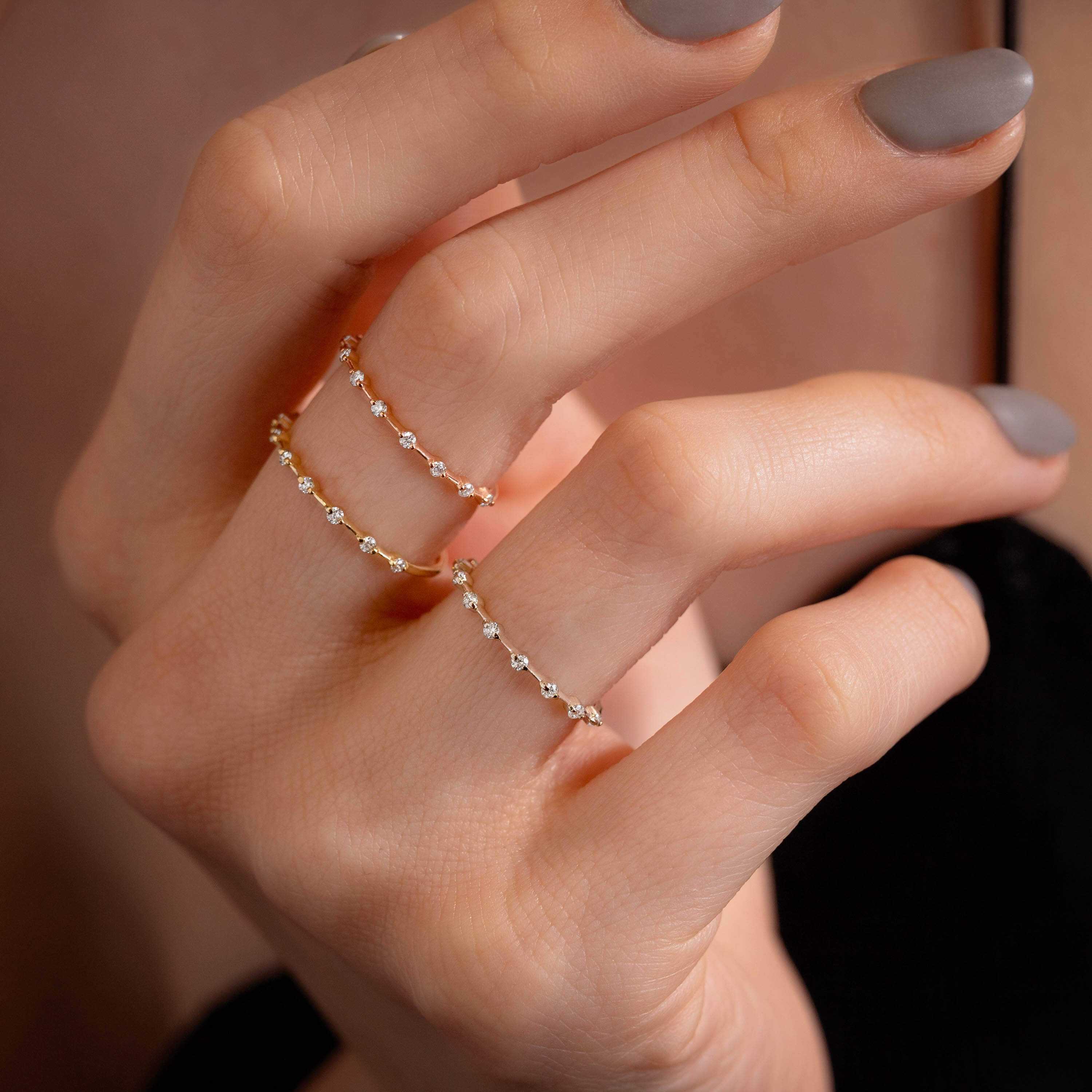 Petite Diamond Distance Band | Handcrafted Wedding Band – Melanie Casey