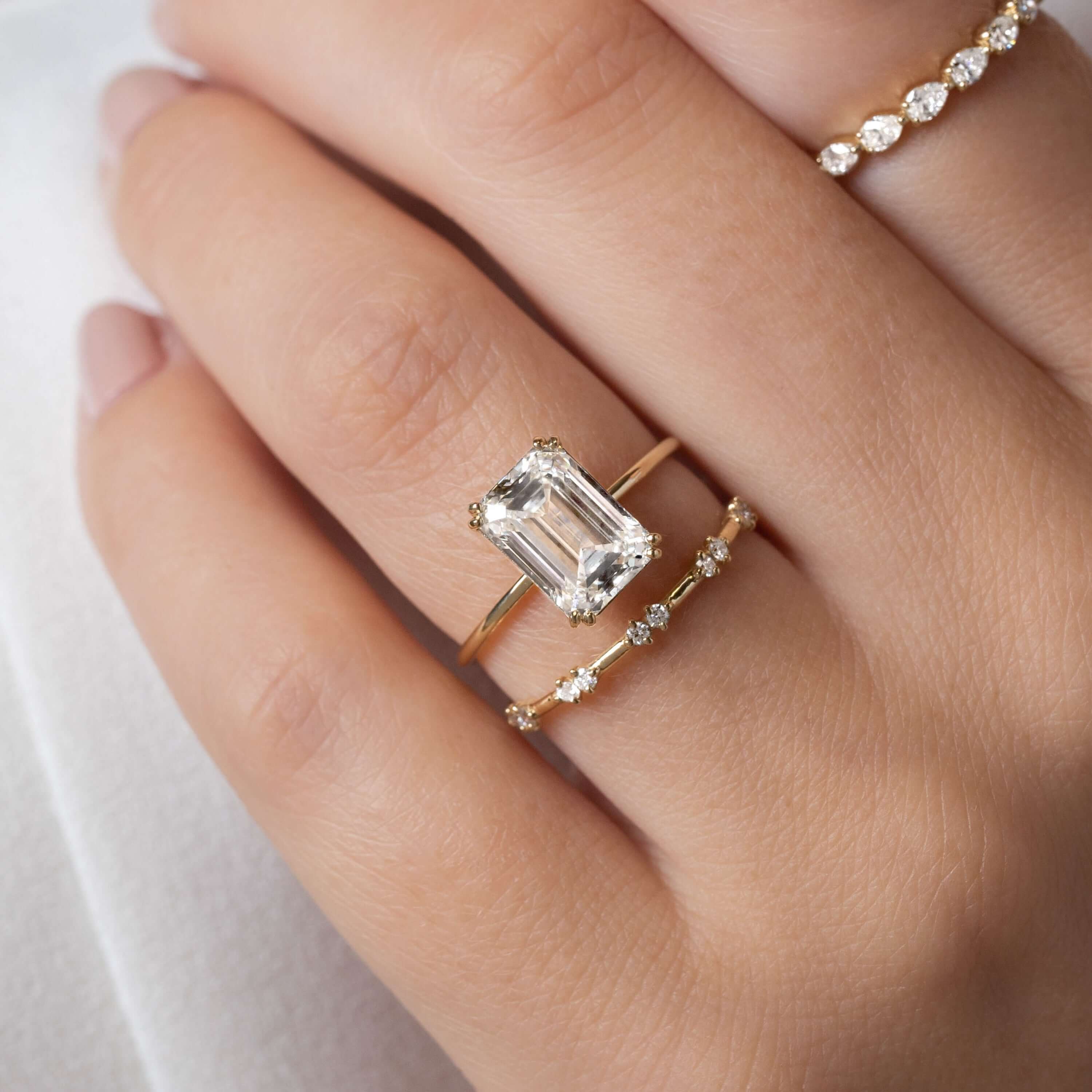 Filament Ring, Emerald Cut | Melanie Casey Fine Jewelry