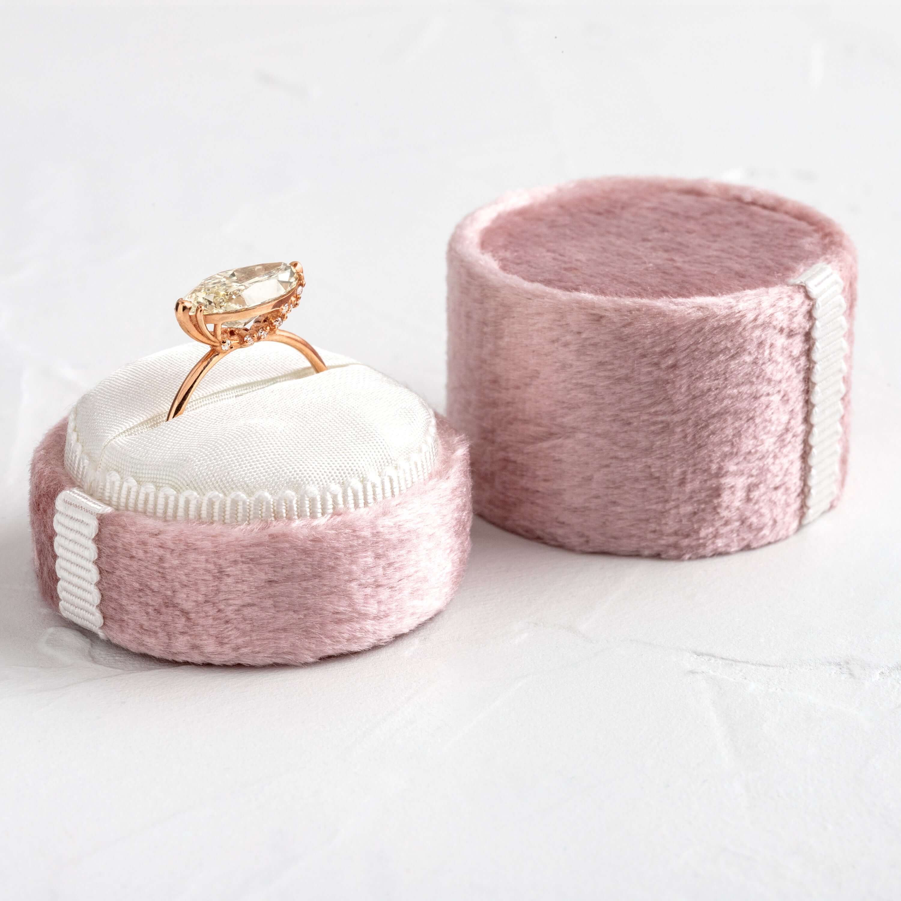 Handcrafted Velvet Ring Boxes from Melanie Casey Fine Jewelry