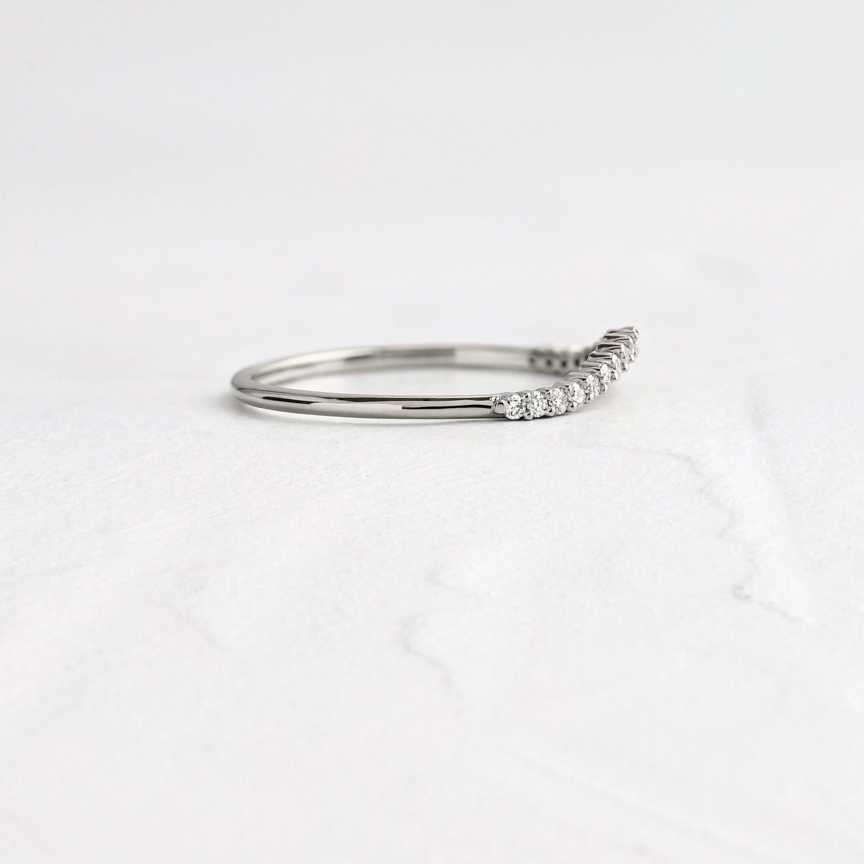 Curved Wisp Band | Engagement Ring | Melanie Casey Fine Jewelry