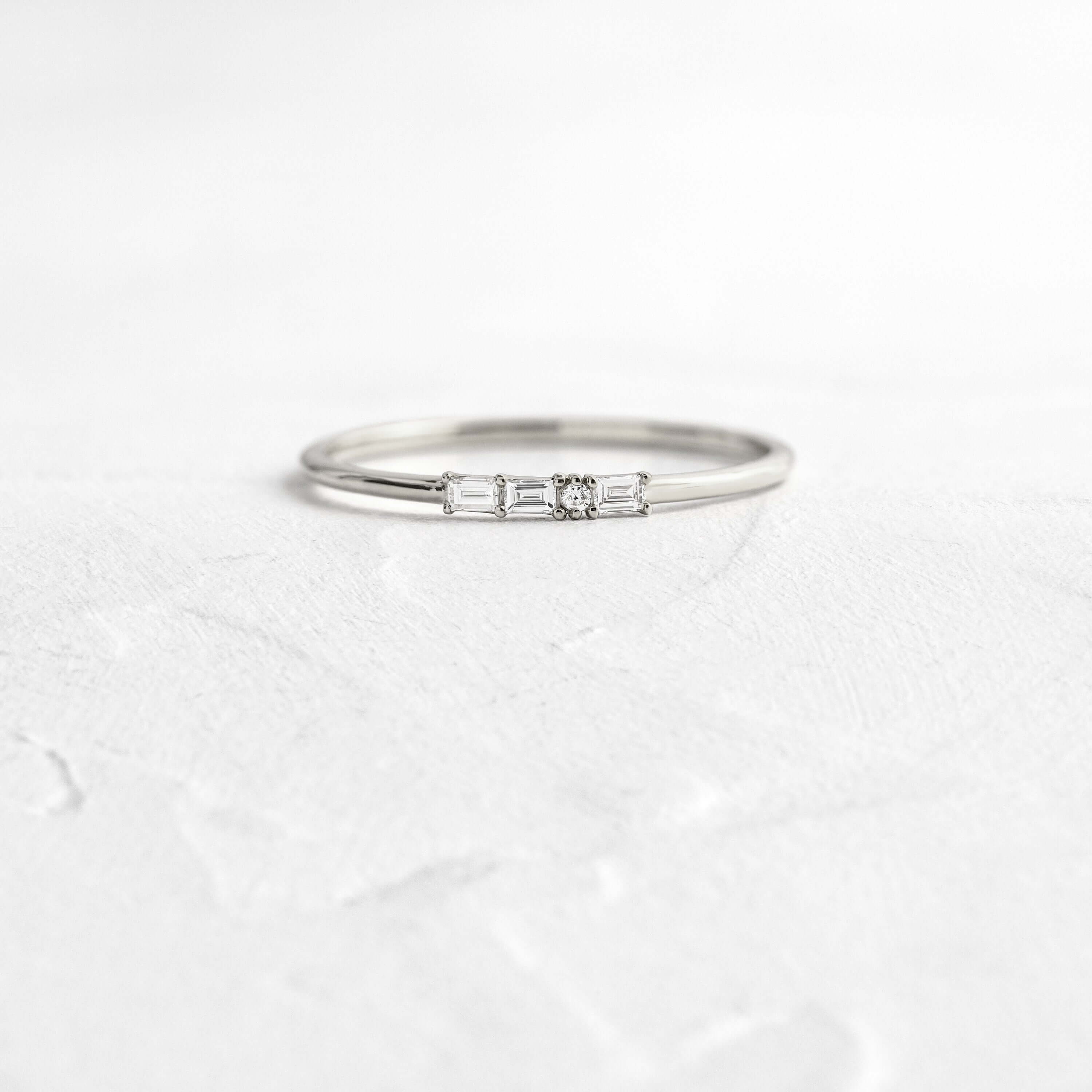 Morse Code Rings: Initials - Custom Diamond Letter Rings by Melanie Casey