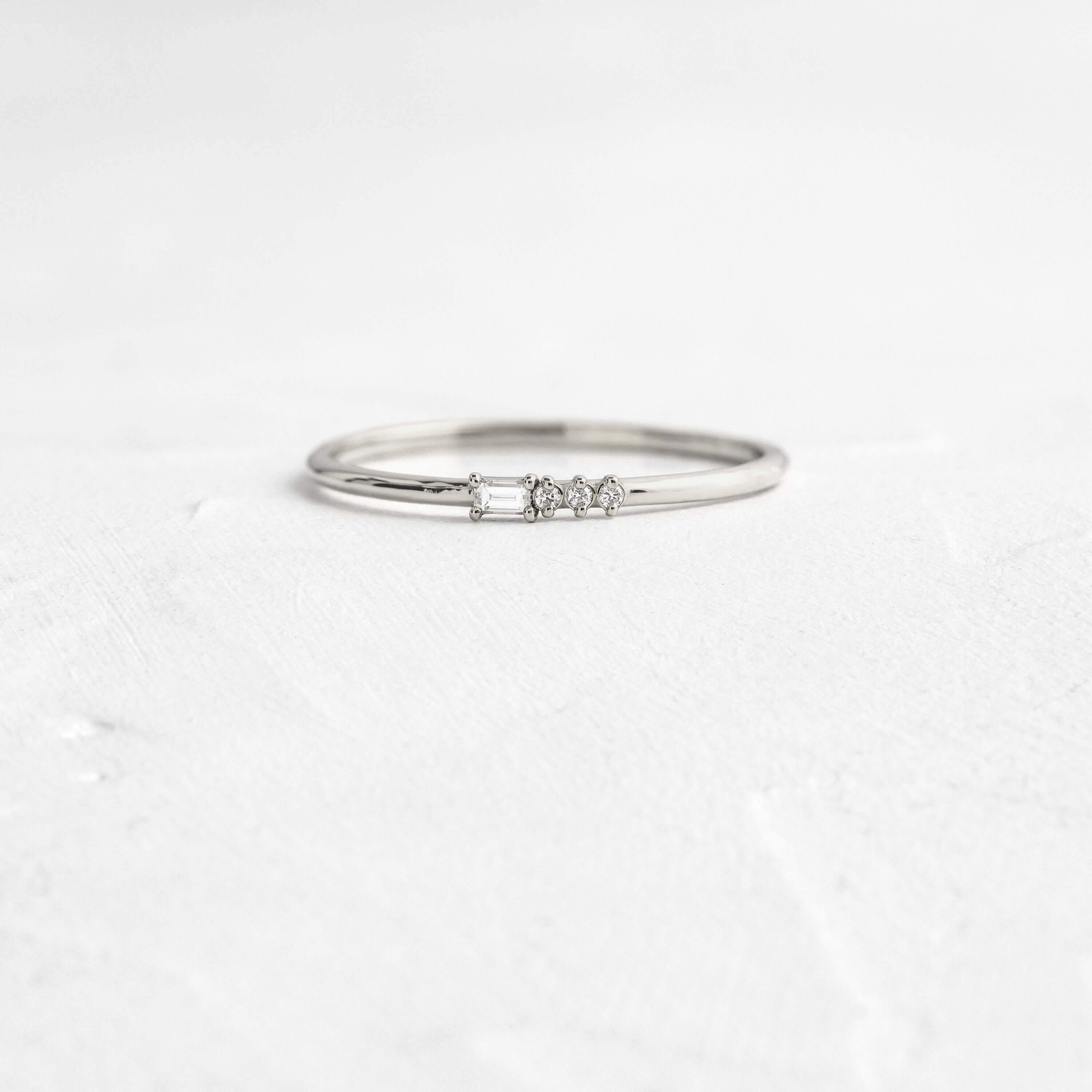 Morse Code Rings: Initials - Custom Diamond Letter Rings by Melanie Casey