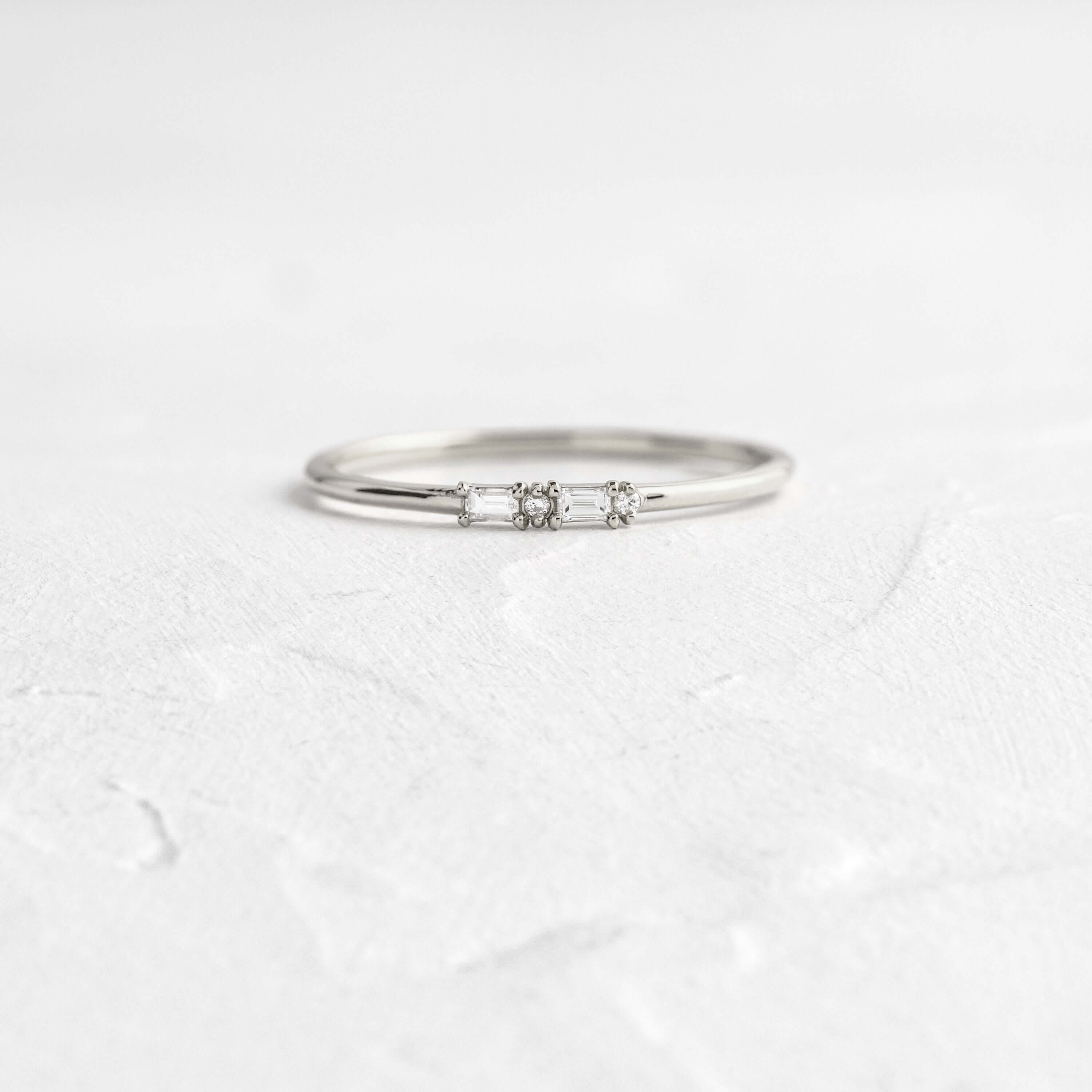 Morse Code Rings: Initials - Custom Diamond Letter Rings by Melanie Casey