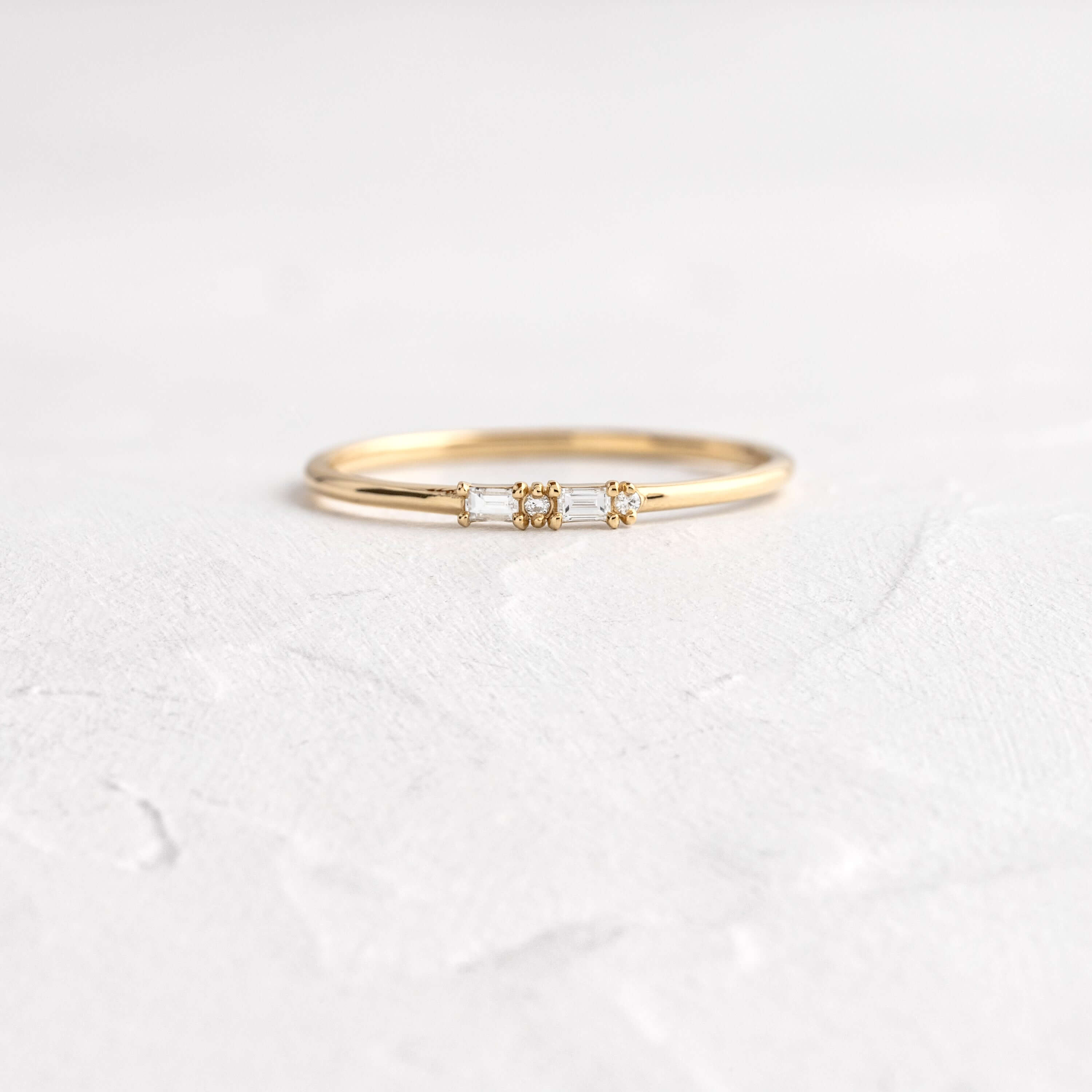 Morse Code Rings: Initials - Custom Diamond Letter Rings by Melanie Casey