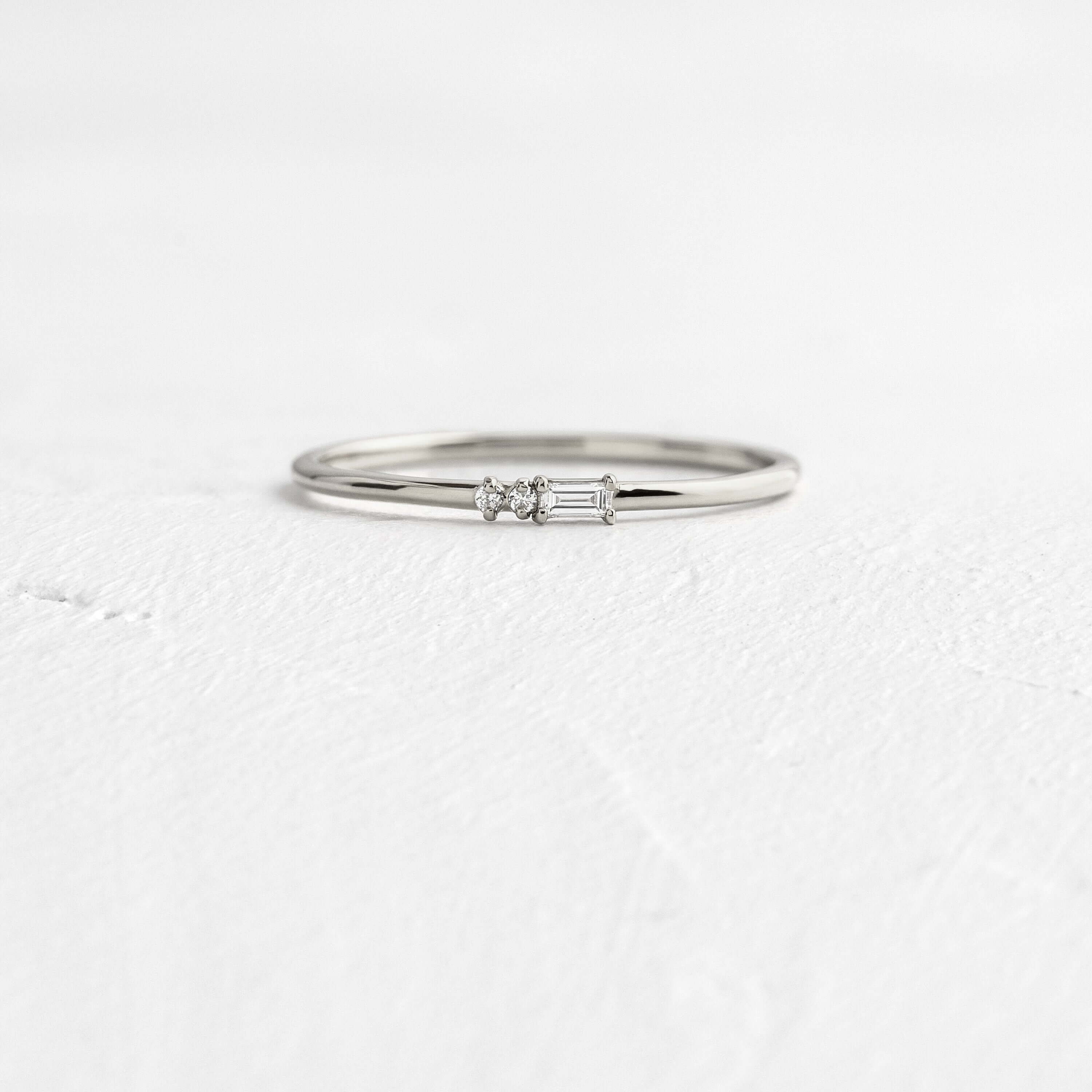 Morse Code Rings: Initials - Custom Diamond Letter Rings by Melanie Casey