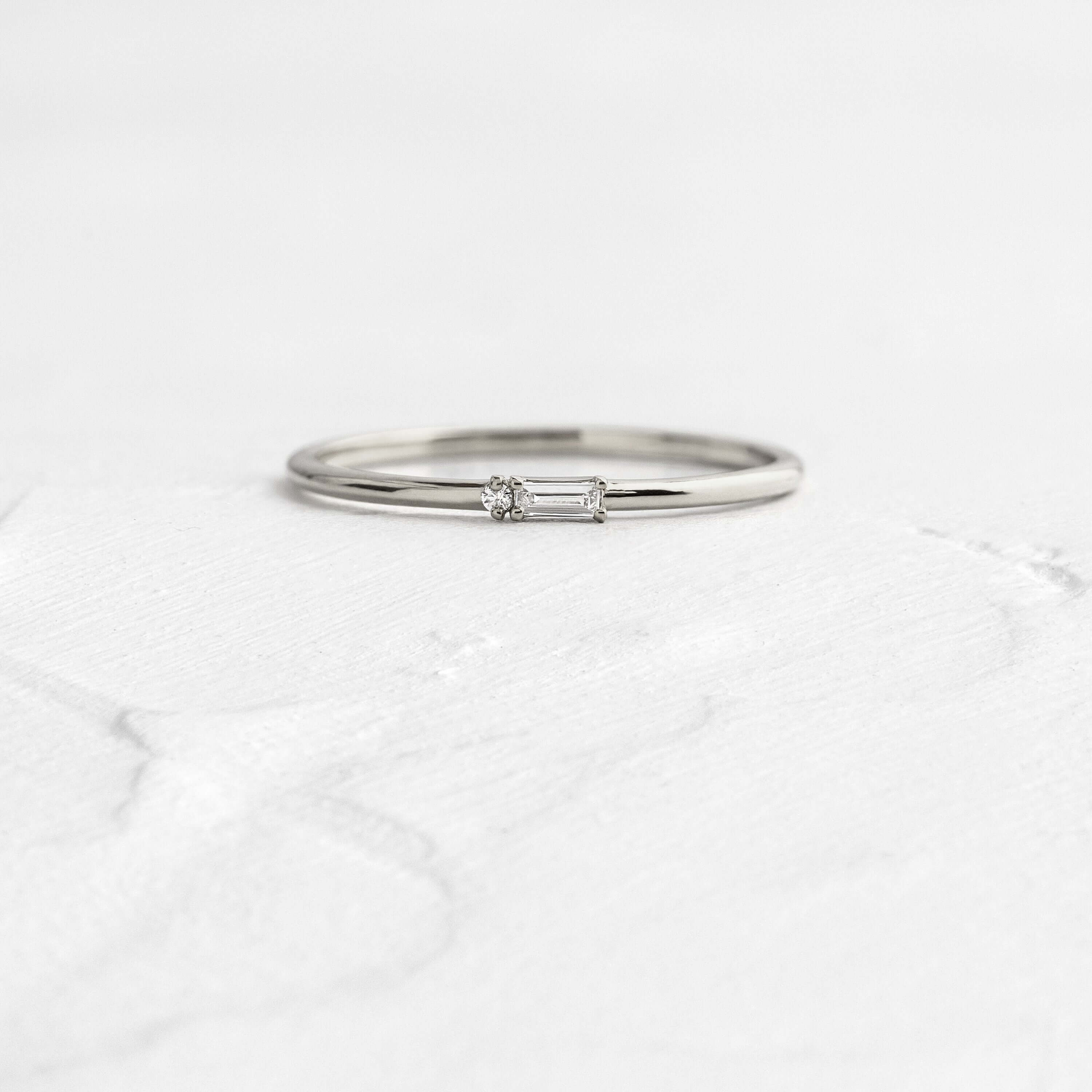 Morse Code Rings: Initials - Custom Diamond Letter Rings by Melanie Casey
