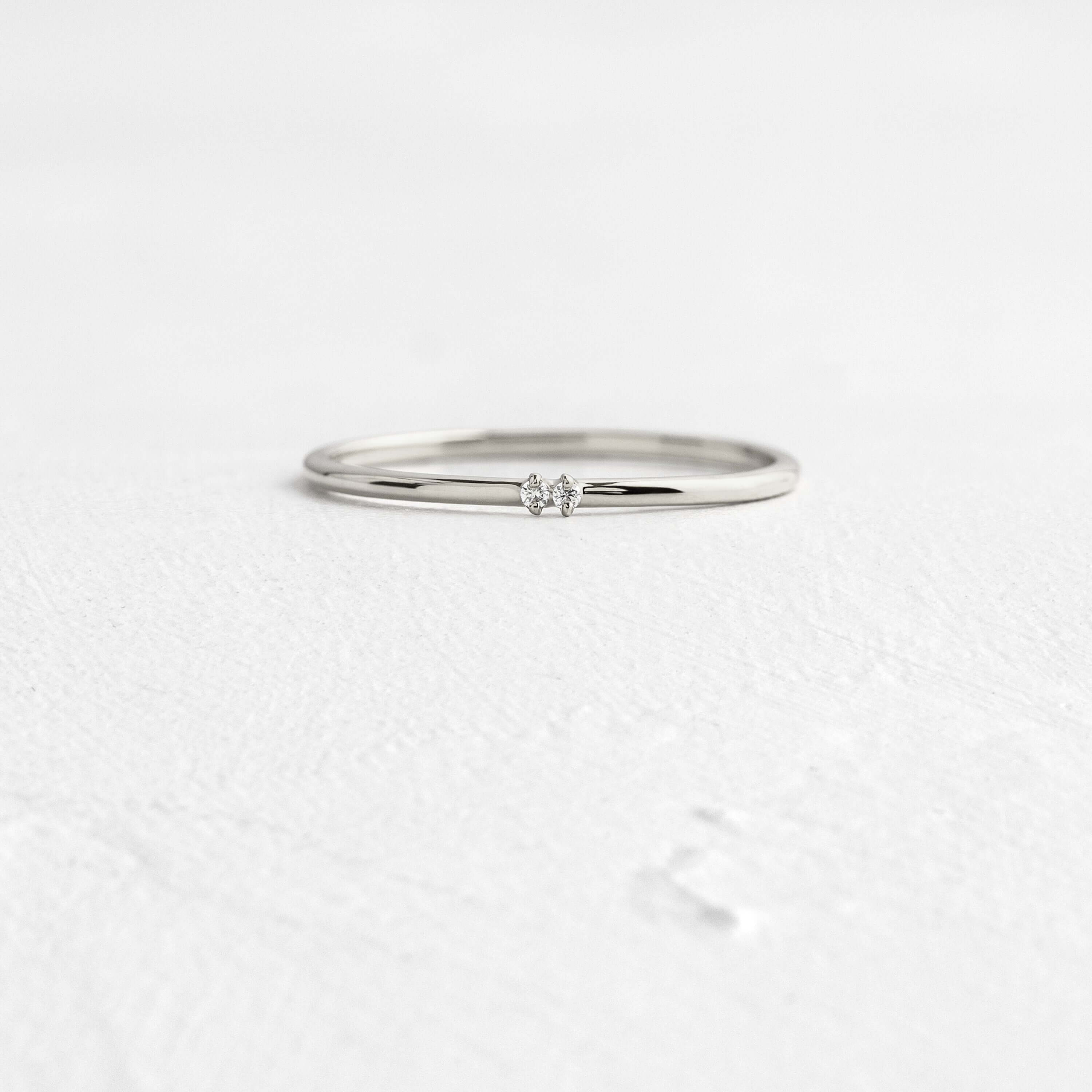 Morse Code Rings: Initials - Custom Diamond Letter Rings by Melanie Casey