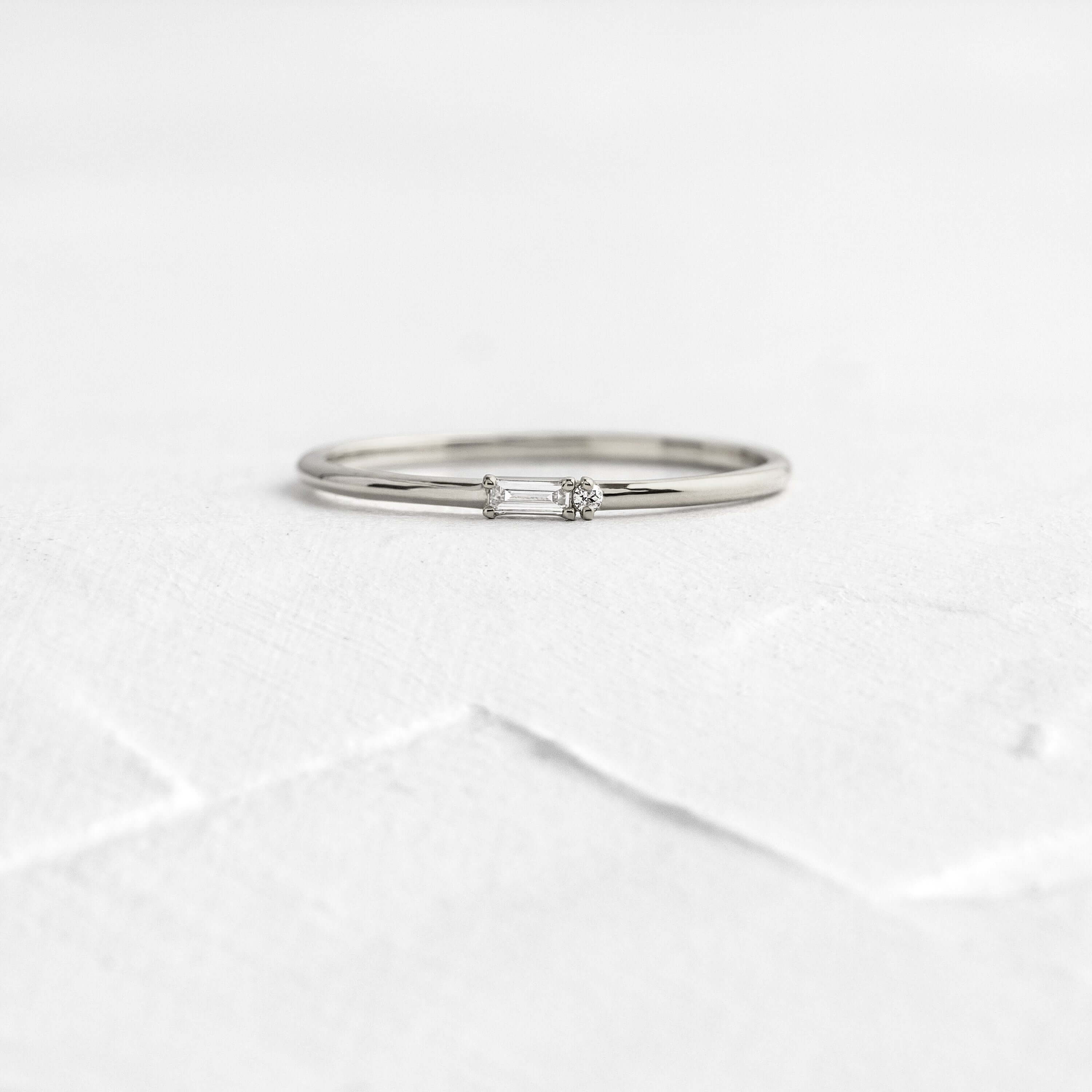 Morse Code Rings: Initials - Custom Diamond Letter Rings by Melanie Casey