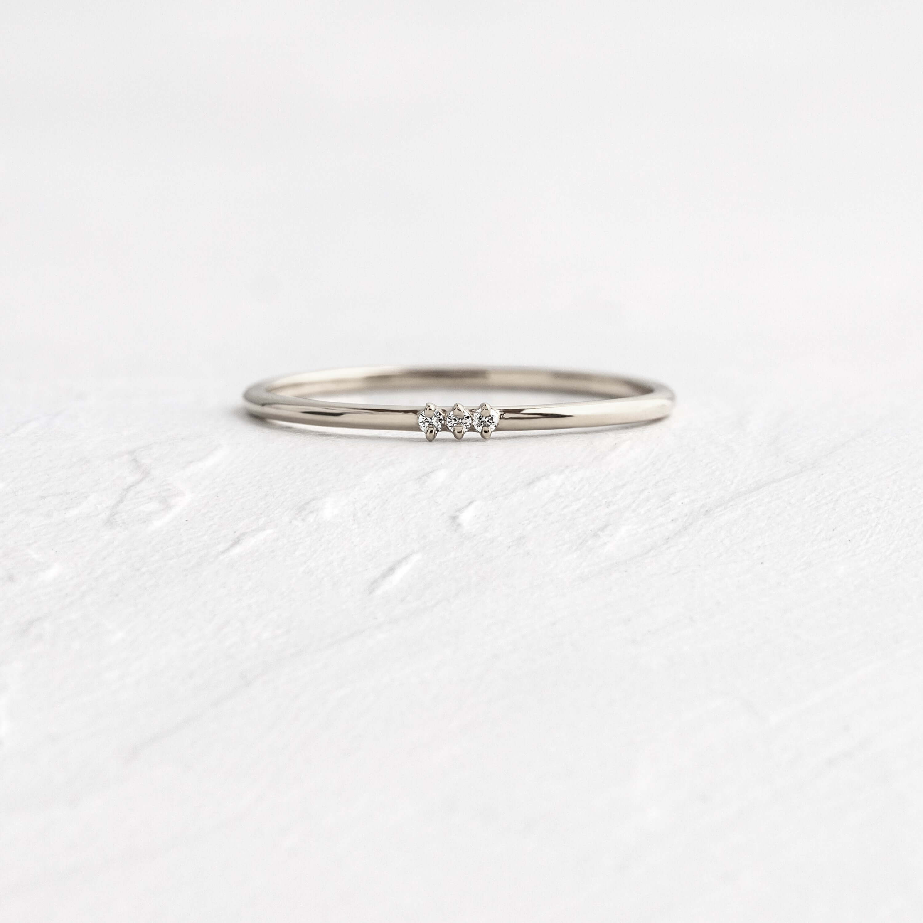 Morse Code Rings: Initials - Custom Diamond Letter Rings by Melanie Casey