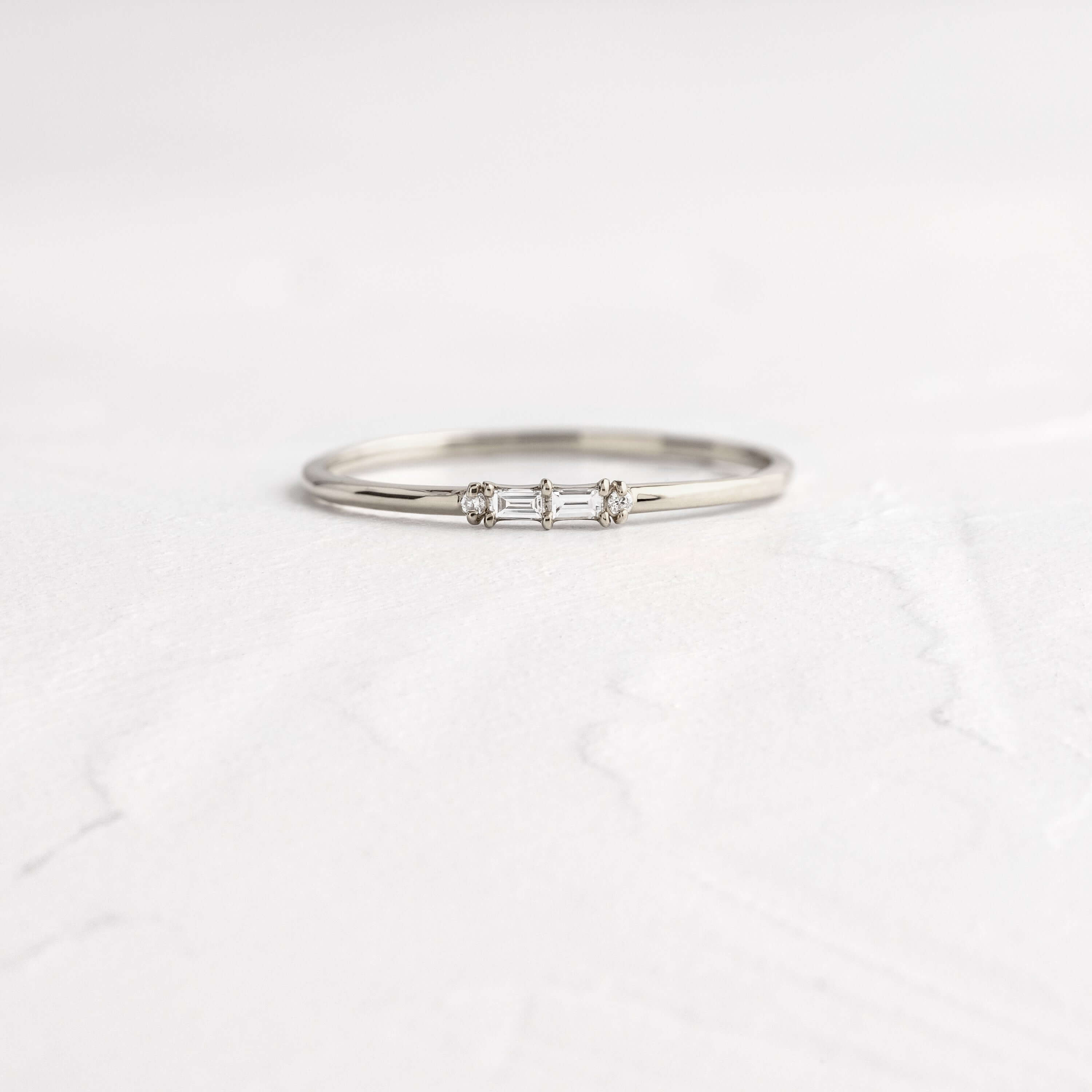 Morse Code Rings: Initials - Custom Diamond Letter Rings by Melanie Casey