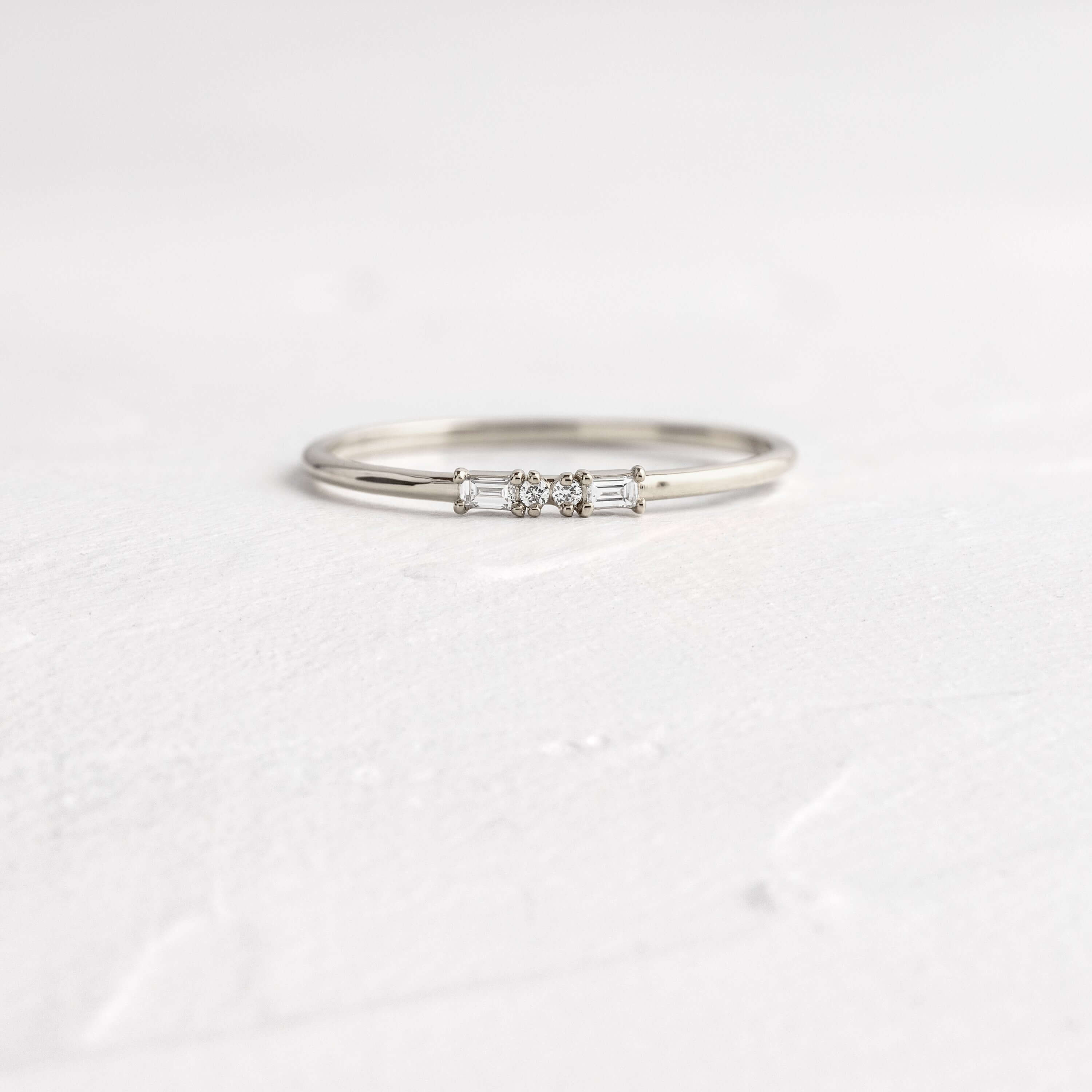 Morse Code Rings: Initials - Custom Diamond Letter Rings by Melanie Casey