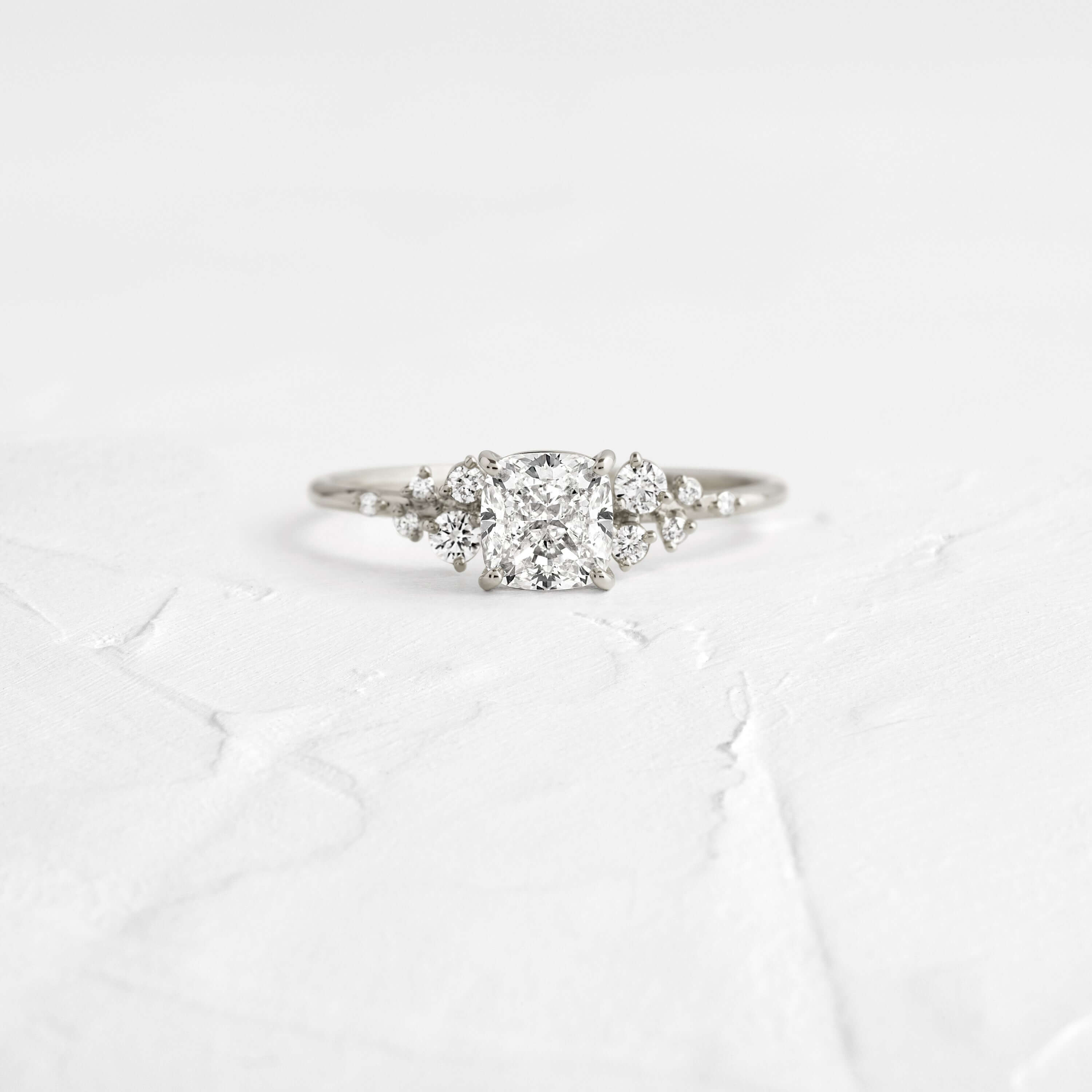 Snowdrift Ring, Cushion Cut | Handcrafted Engagement Ring | Melanie Casey