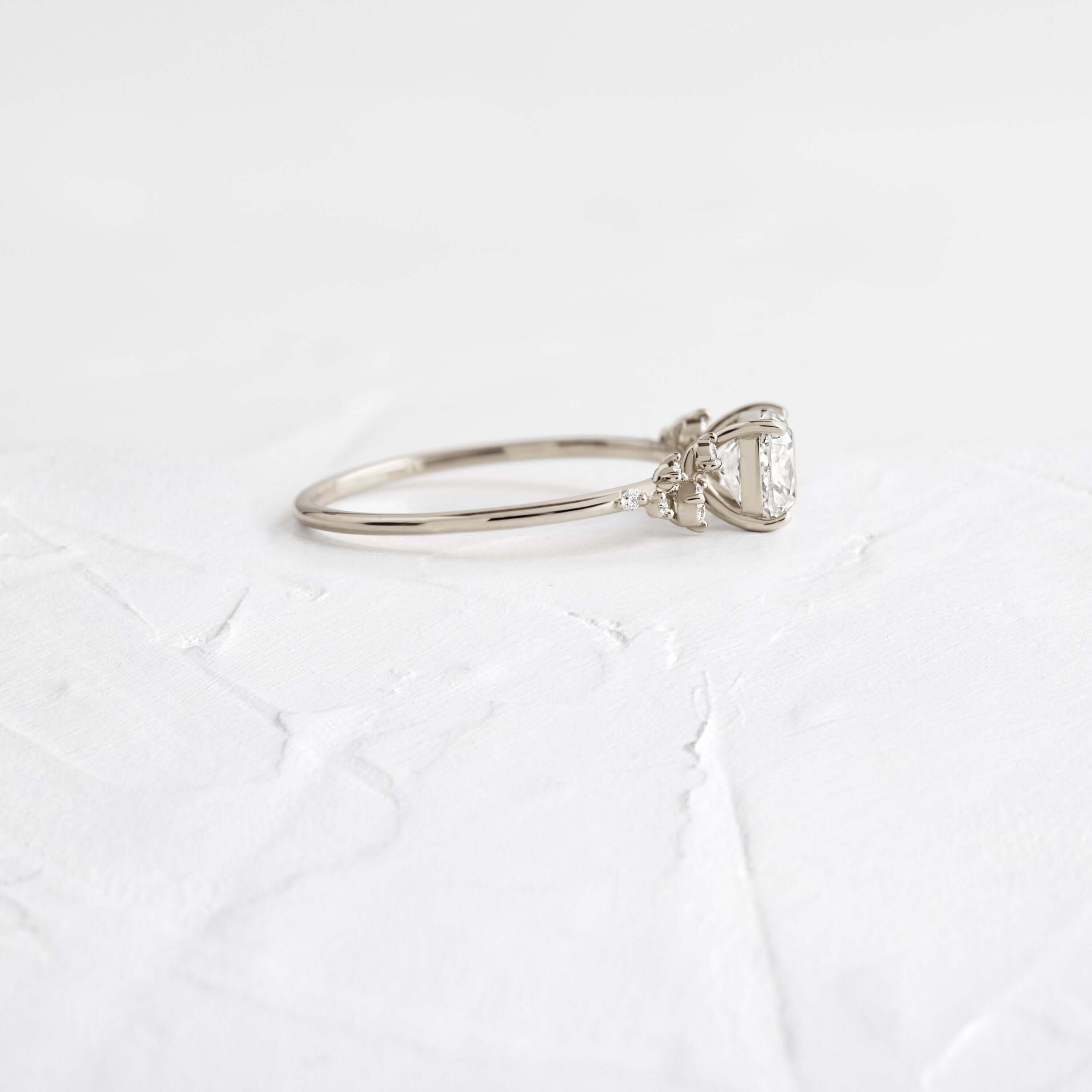 Snowdrift Ring, Cushion Cut | Handcrafted Engagement Ring | Melanie Casey