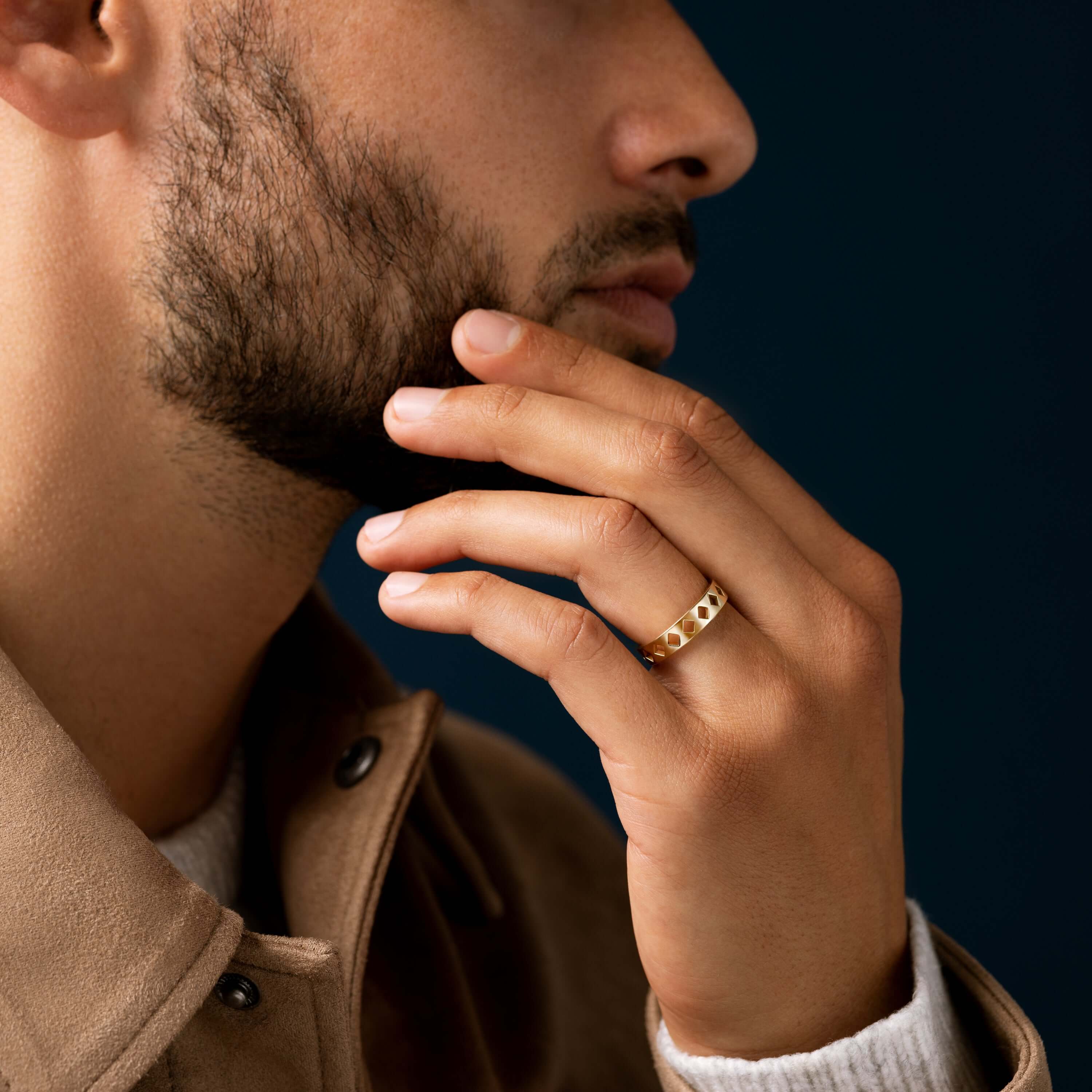 Cutout Band | Men's Gold Band | Women's Stacking Ring – Melanie Casey