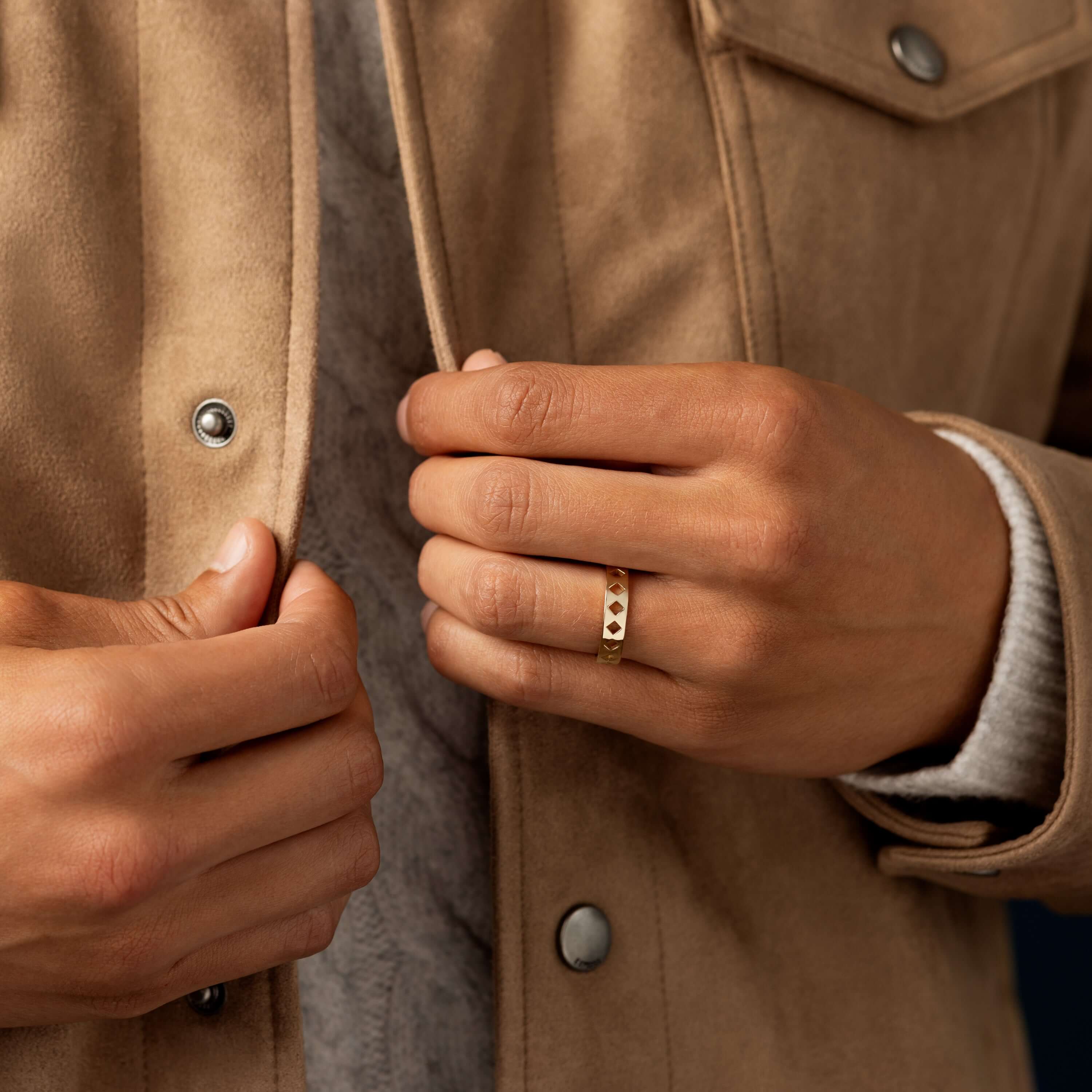 Cutout Band | Men's Gold Band | Women's Stacking Ring – Melanie Casey