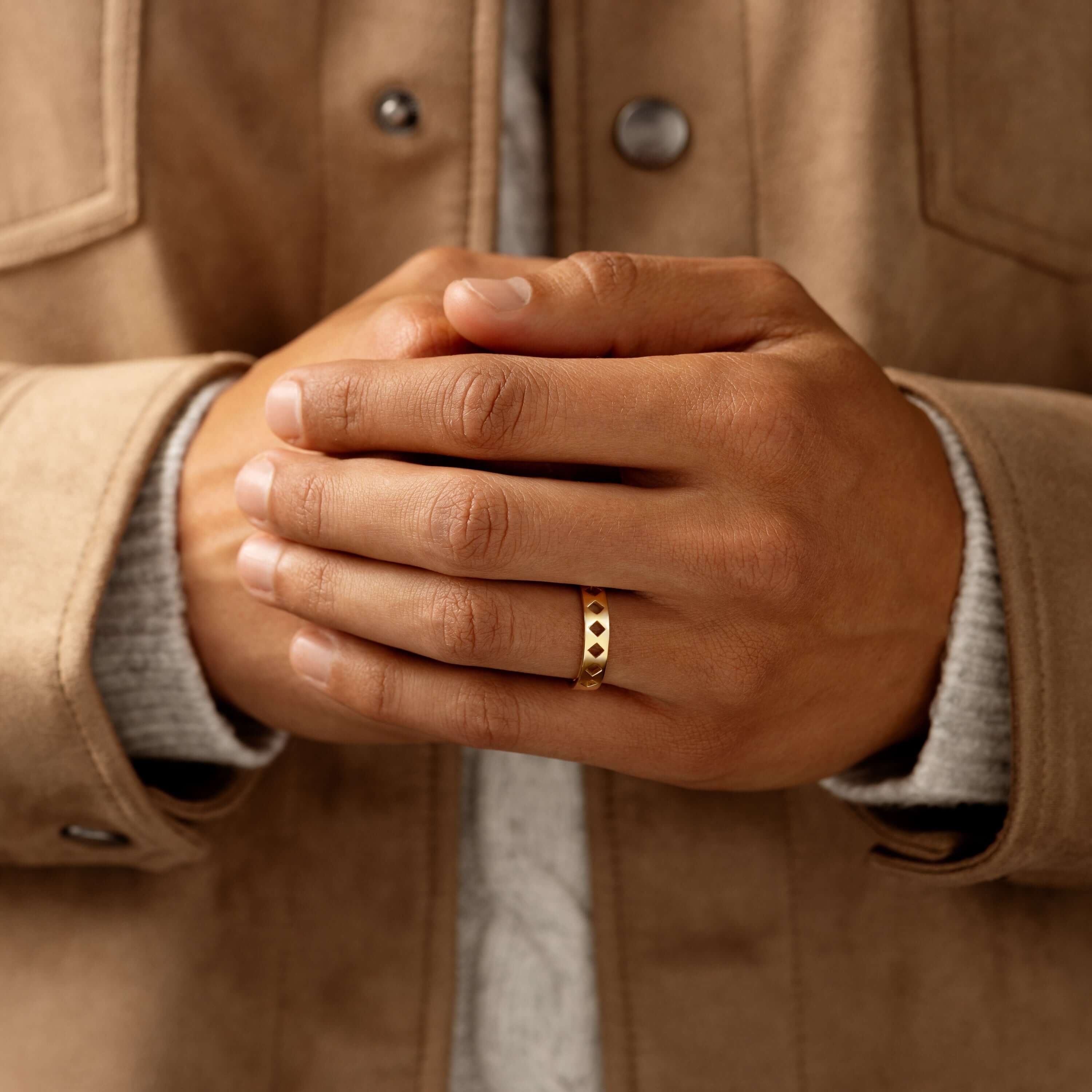 Cutout Band | Men's Gold Band | Women's Stacking Ring – Melanie Casey
